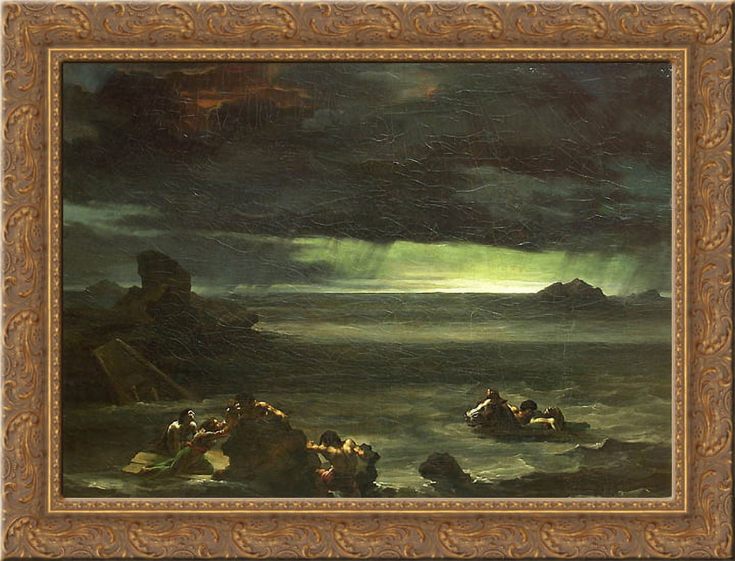 Scene of the Deluge 24x18 Gold Ornate Wood Framed Canvas Art by ...