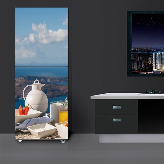Scenery Fridge Sticker Vinyl Self Adhesive Refrigerator Wallpaper Home ...