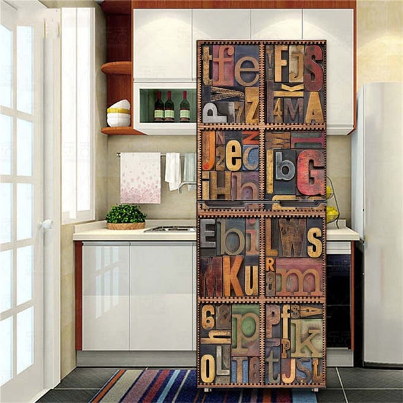 Scenery Fridge Sticker Vinyl Self Adhesive Refrigerator Wallpaper Home ...