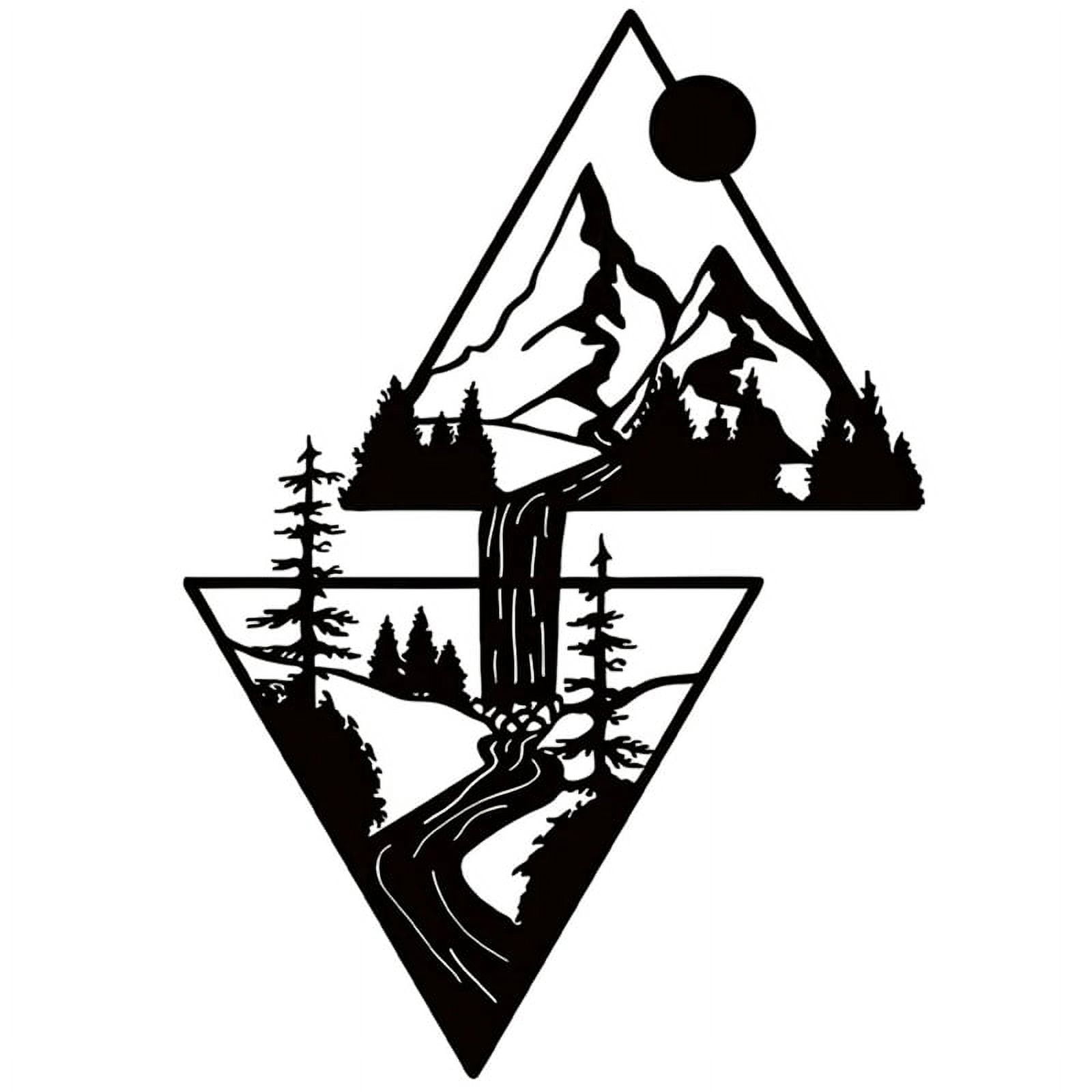 Scenery Theme Decor Wall Art Decorations Mountain Metal Wall Decor Wall ...