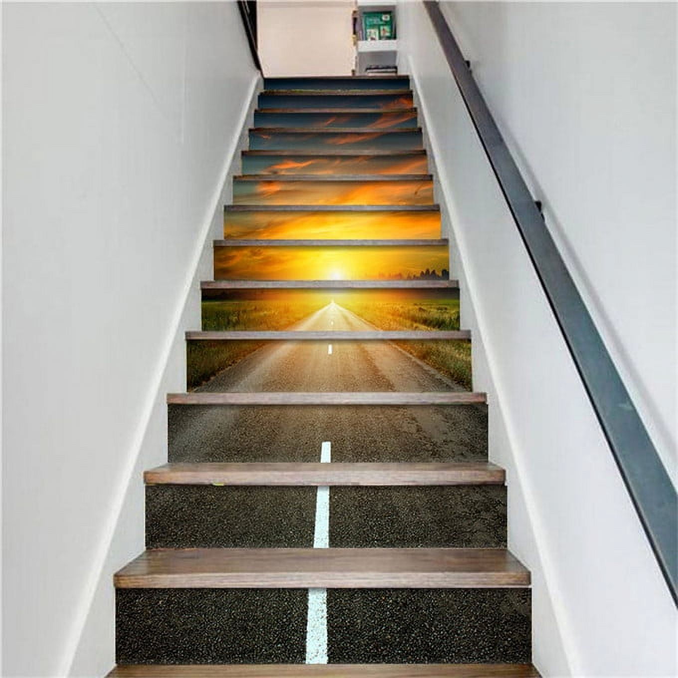 Scenery Waterfall Stair Sticker DIY Vinyl Self-Adhesive Stairway ...