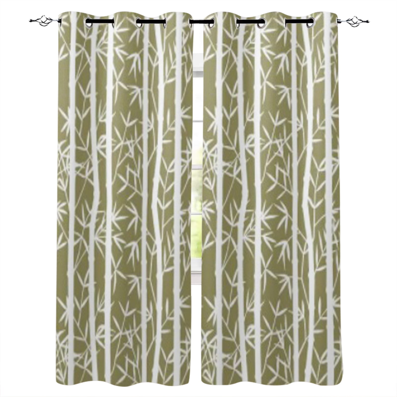 Scenic Curtains for Bedroom Window Curtains for Living Room Green ...