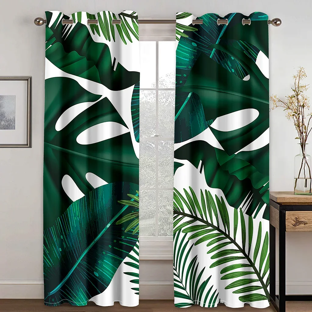 Scenic Curtains for Bedroom Window Curtains for Living Room Green ...