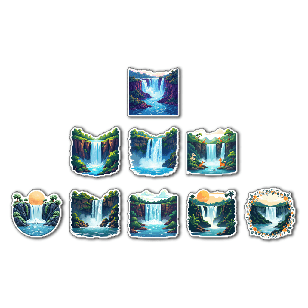 Scenic Fridge Magnet Waterfall Refrigerator Magnet Natural Magnetic ...