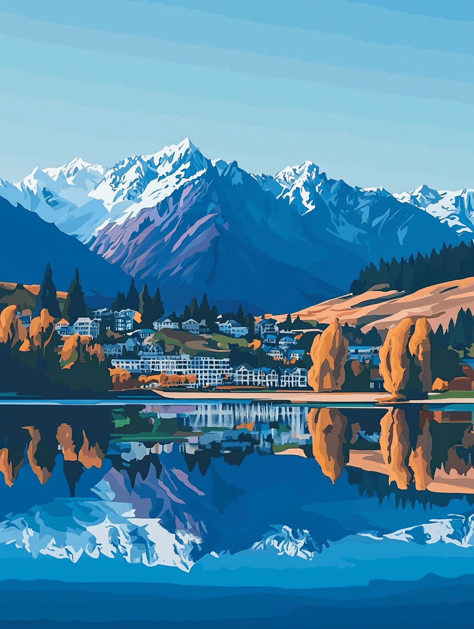 Scenic Mountain Lake Reflection Canvas Print/Wall Art， Suitable for ...