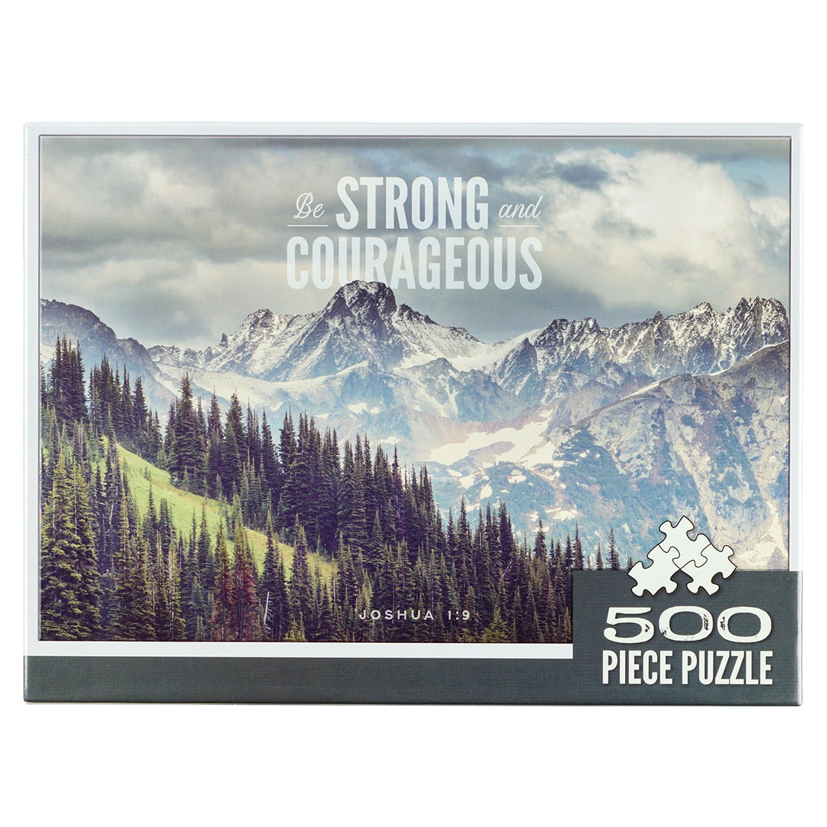 Scenic Mountain Strong and Courageous Joshua 1:9 Bible Verse 500 Piece ...
