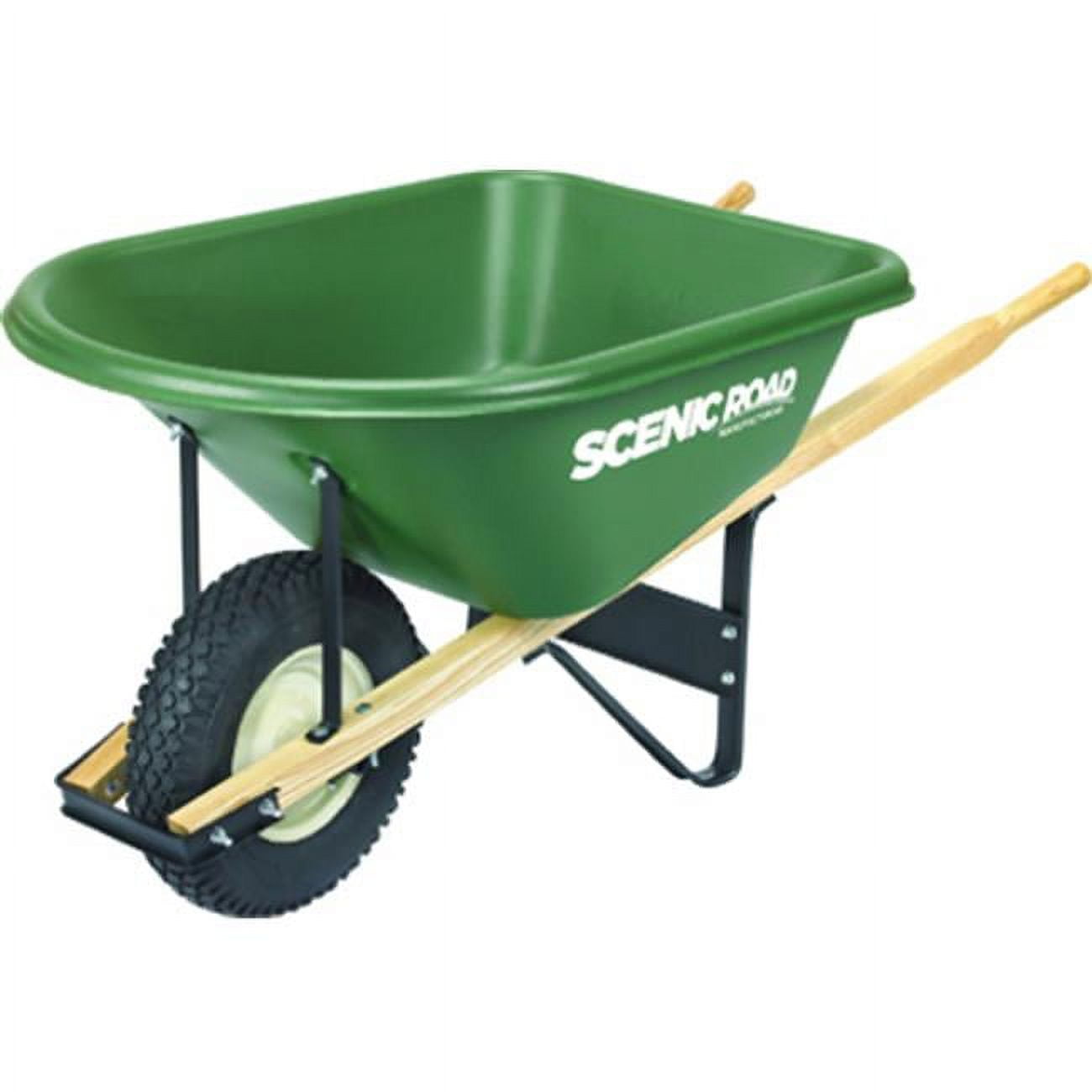 Scenic Road Mfg 6CUFT GRN Wheelbarrow - Walmart.com