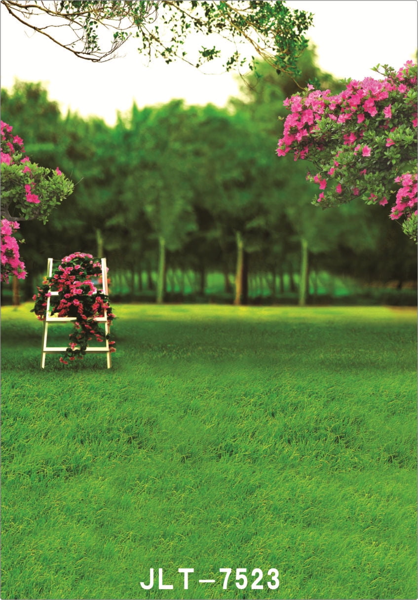 Scenic Spring Flowers Grassland Wedding Children Vinyl Background For ...