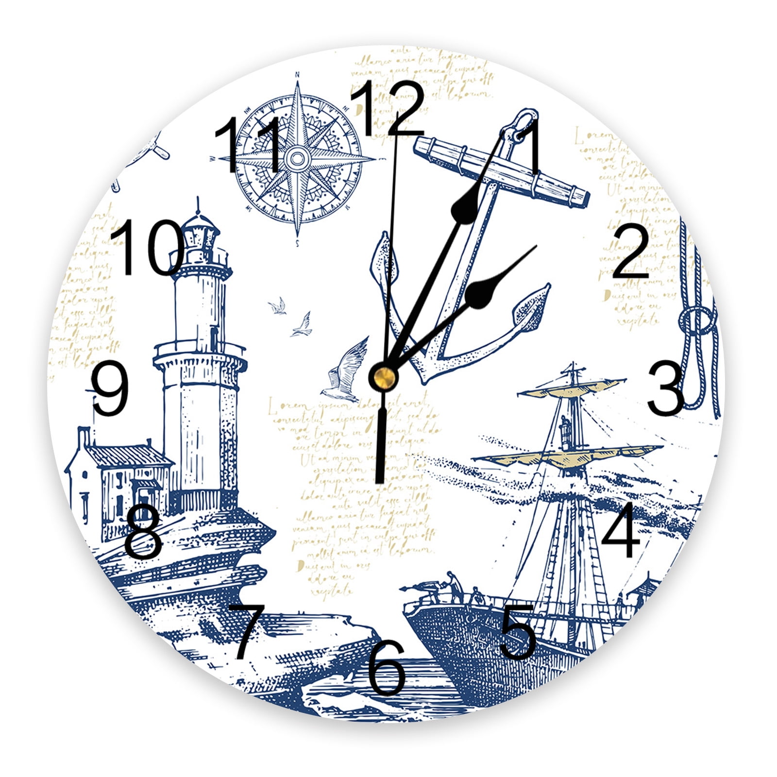 Scenic Watchtower Marine Reef Sea New Wall Clock Fashion Living Room ...