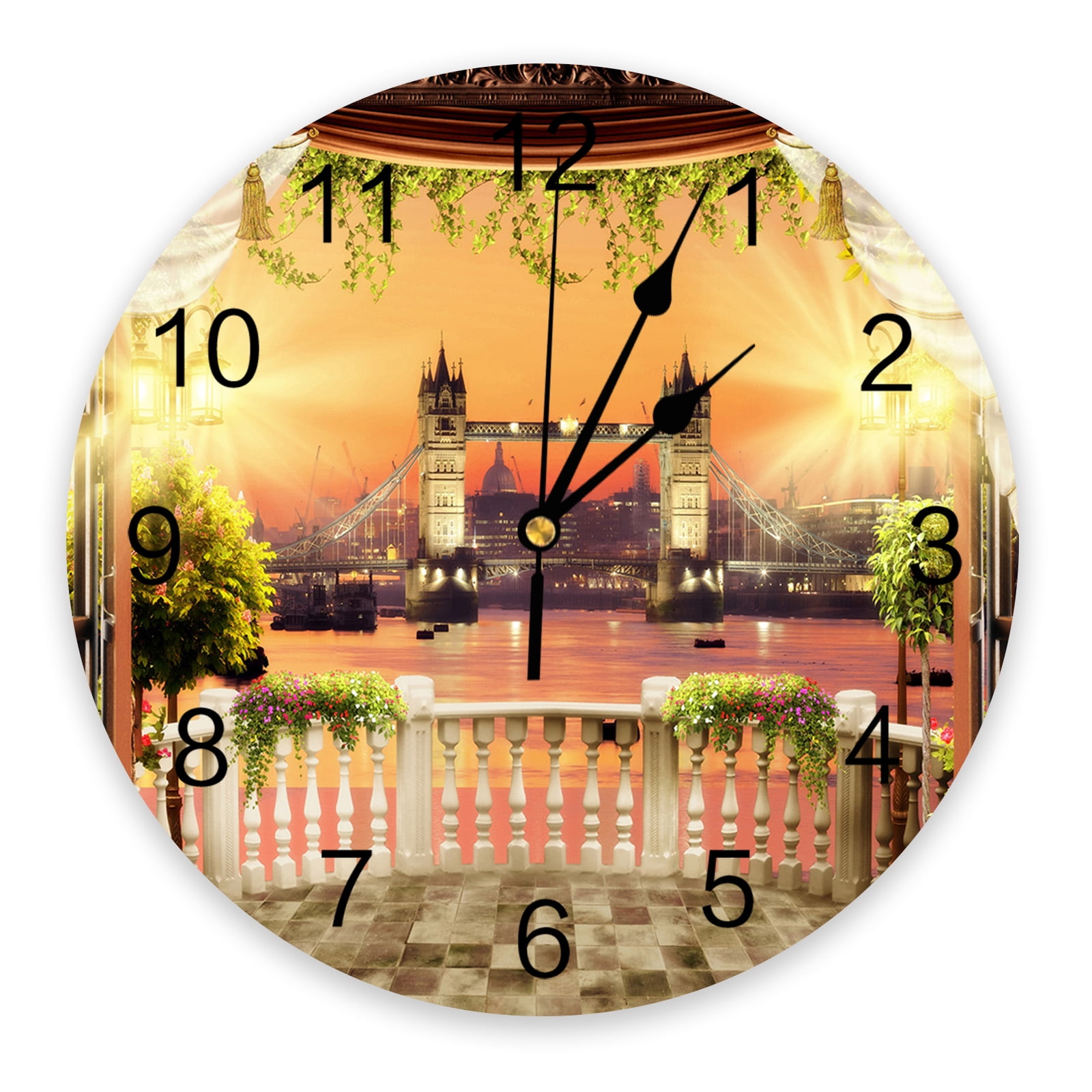 Scenic Watchtower Marine Reef Sea New Wall Clock Fashion Living Room ...