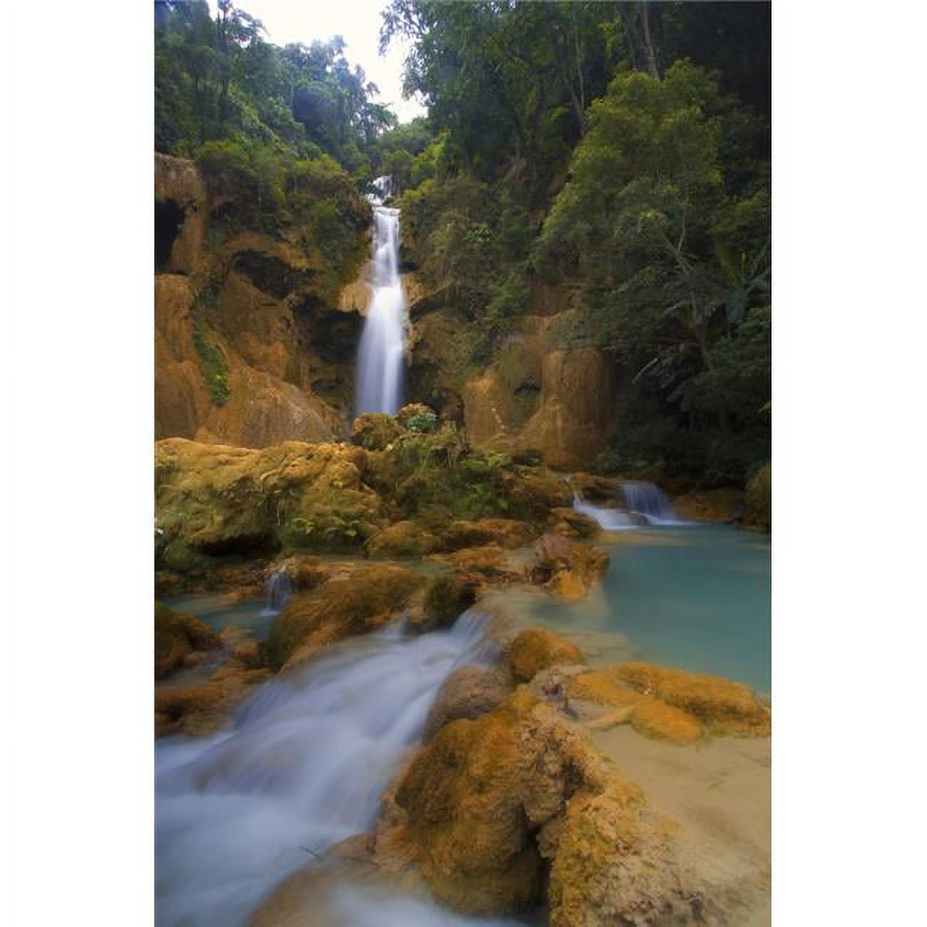 Scenic Waterfall Luang Prabang Laos Poster Print by Carson Ganci, 22 x ...