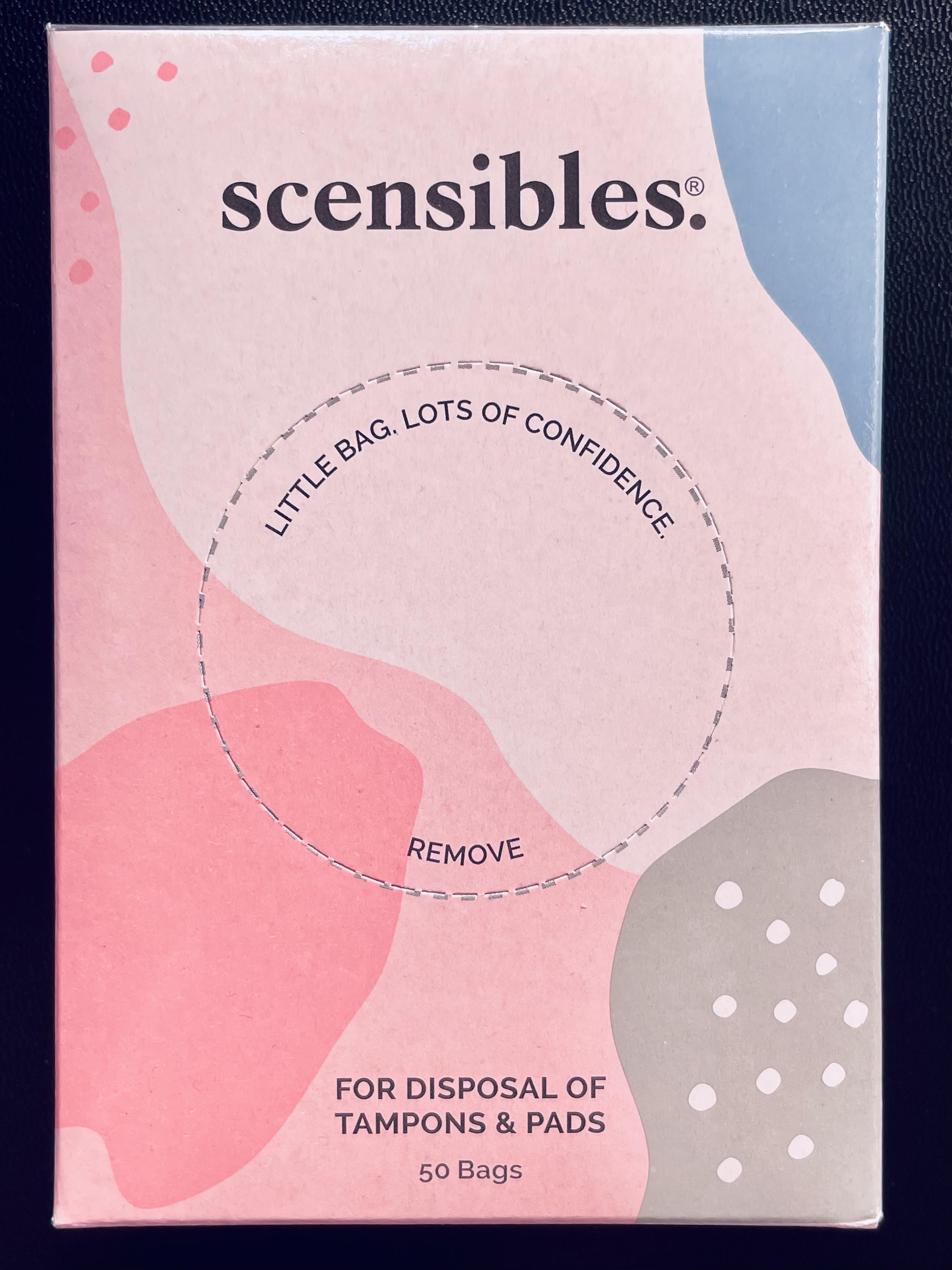 Scensibles Feminine Period Disposable Bags (Box of 50) for Tampons ...