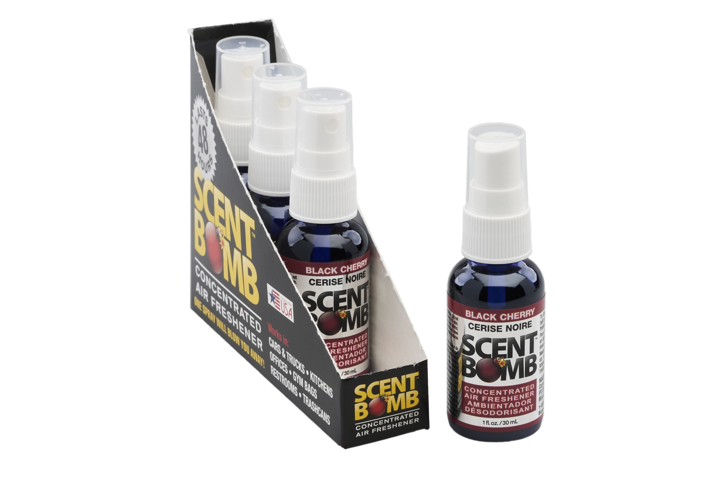 Scent Bomb Black Cherry Air Freshener Spray, 4-Count, 1 oz - Walmart.com