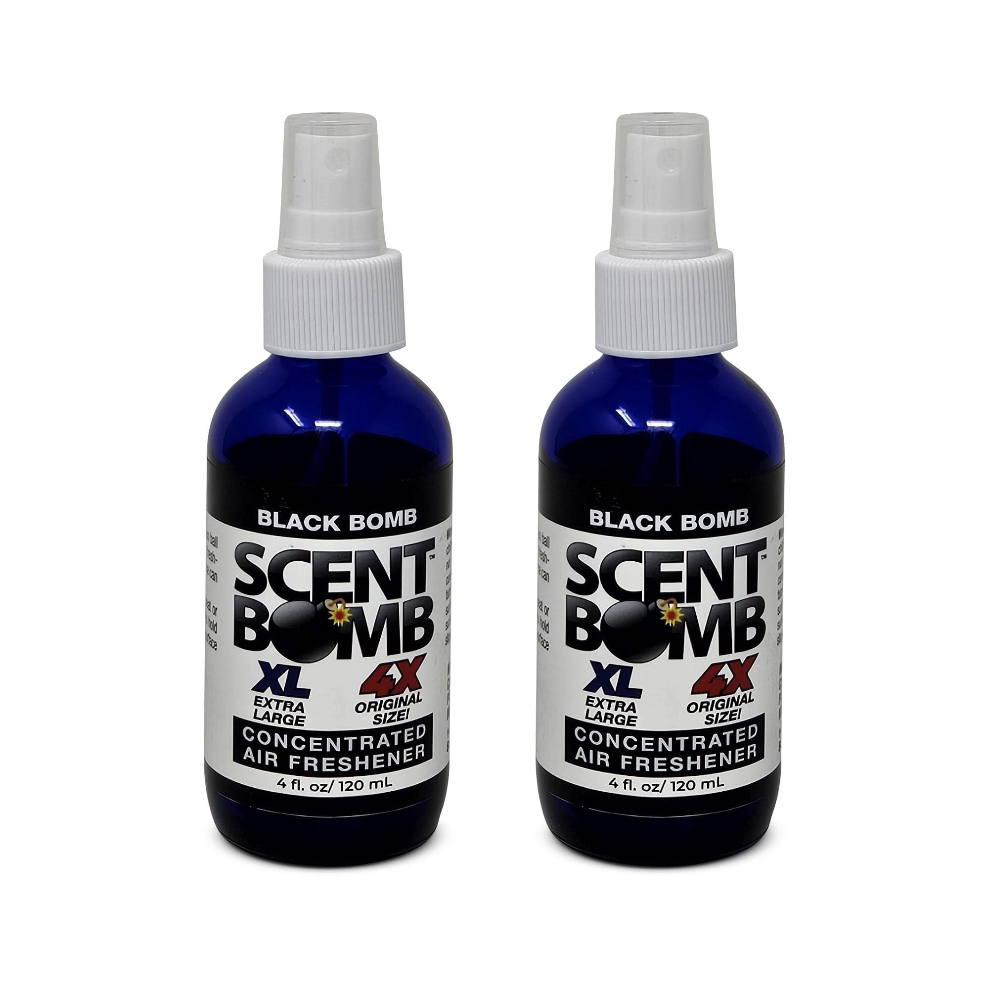 Scent Bomb Black Bomb Air Freshener 4 oz Spray 2-Pack, Long-Lasting ...