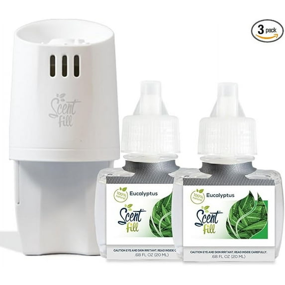 Scent Fill 100% Natural Eucalyptus Plug in Air Freshener, Scented Oil ...