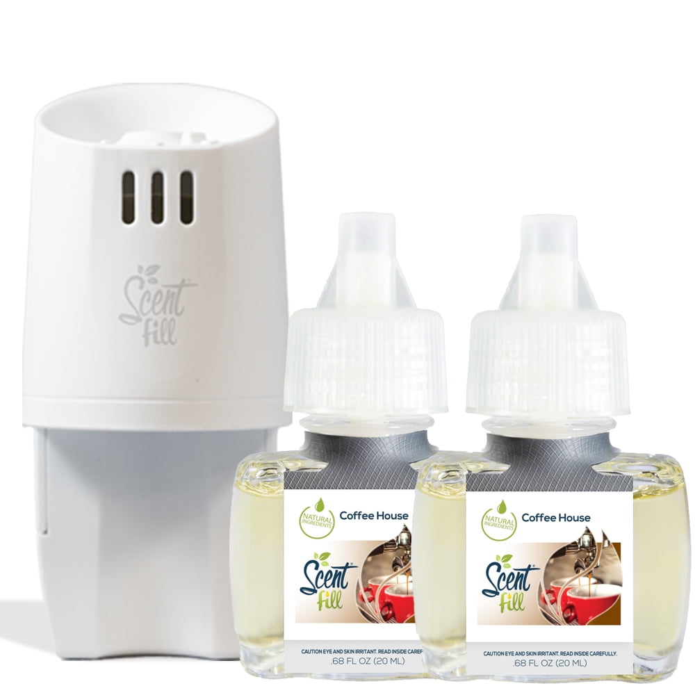 Scent Fill Coffee House Plug in Air Freshener Starter Kit, Scented Oil ...