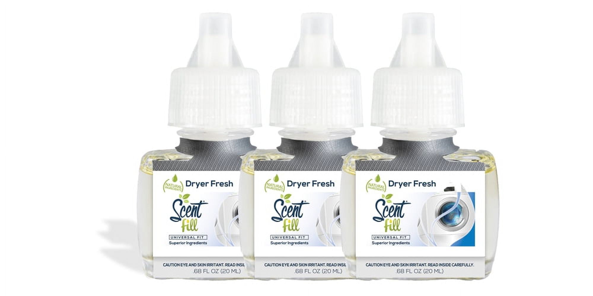 Scent Fill Dryer Fresh Plug in Refill Air Freshener, 3 Scented Oil ...