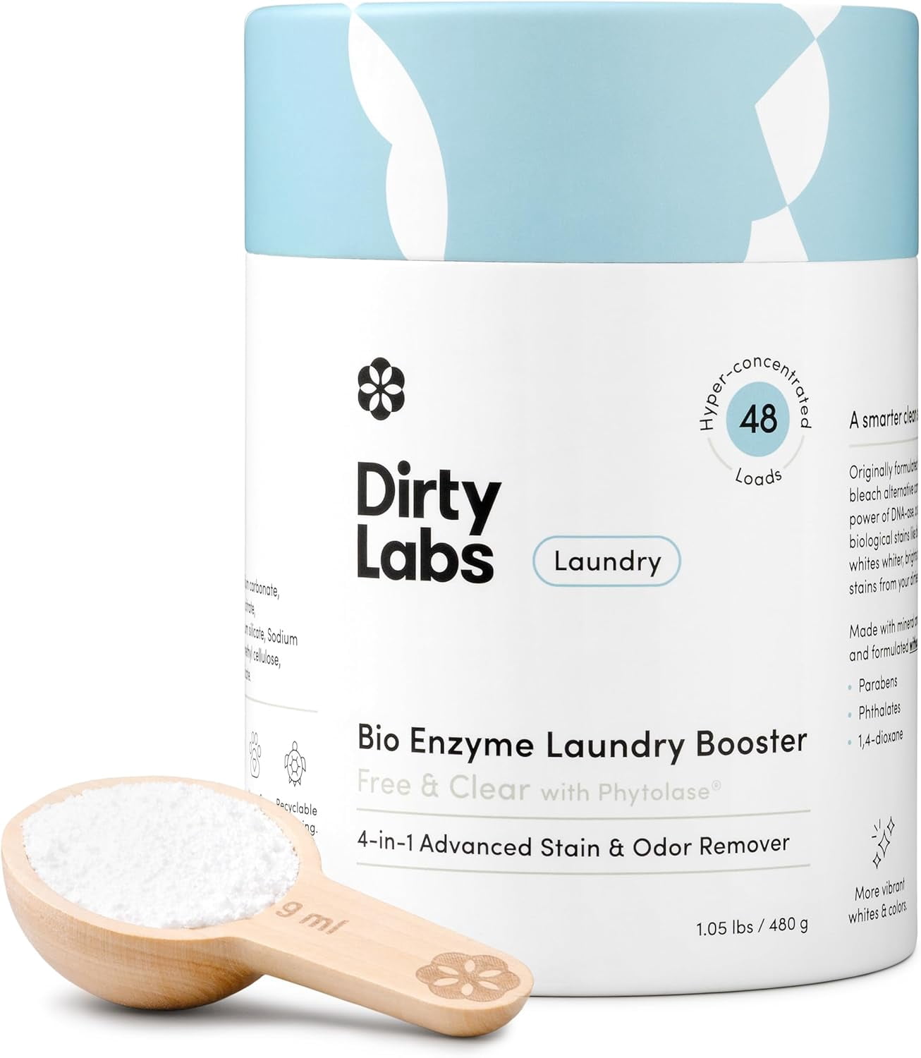 Scent Free | Bio Enzyme Laundry Booster | 48 Loads (1 lb) | Hyper ...