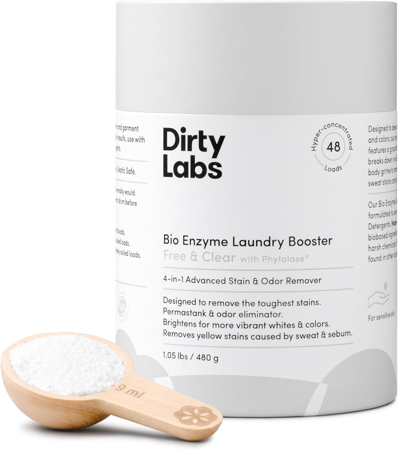 Scent Free | Bio Enzyme Laundry Booster | 48 Loads (1 lb) | Hyper ...