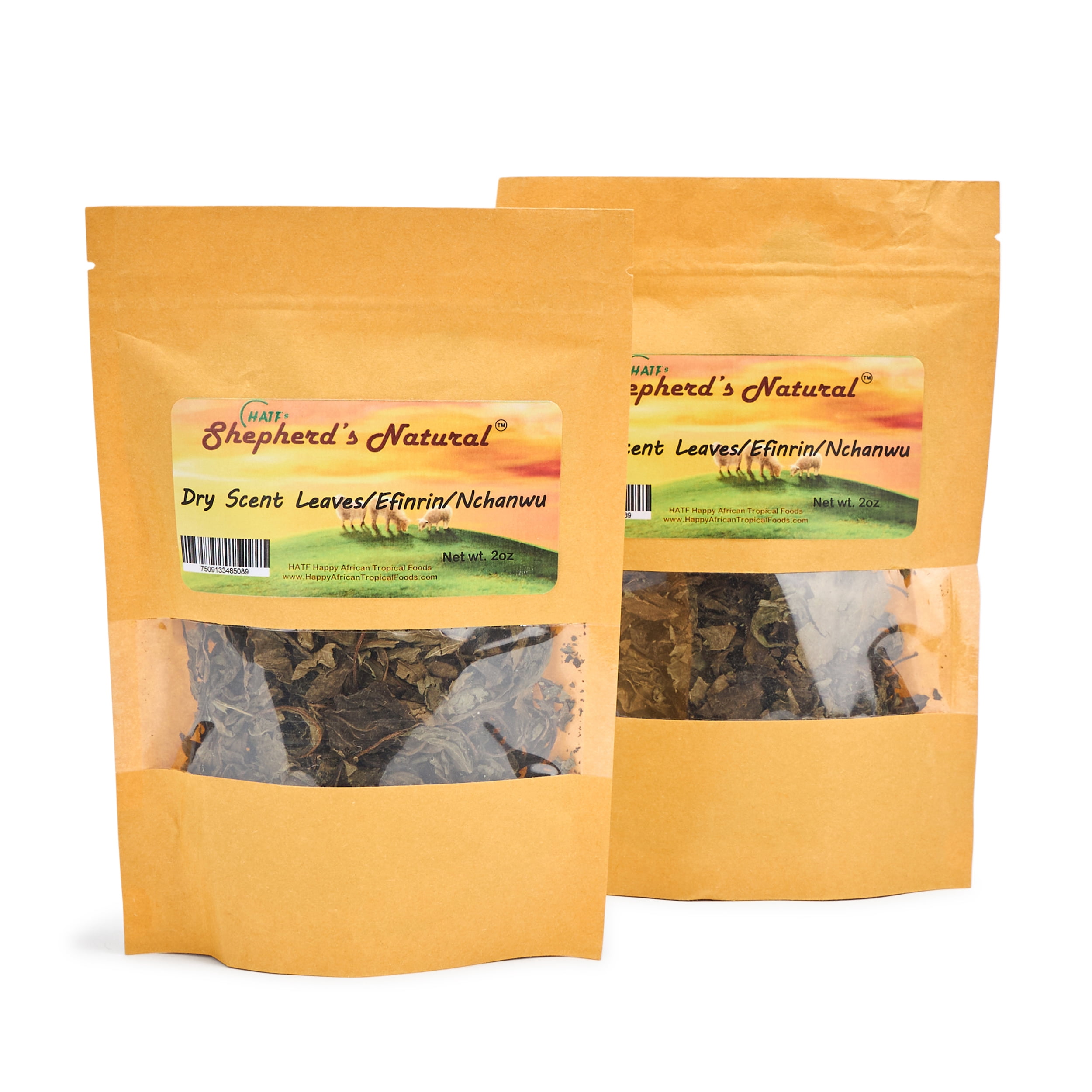 HATF'S SHEPHERD'S NATURAL Scent Leaves (Efinrin/Nchanwu) Dried (2 x 2oz ...