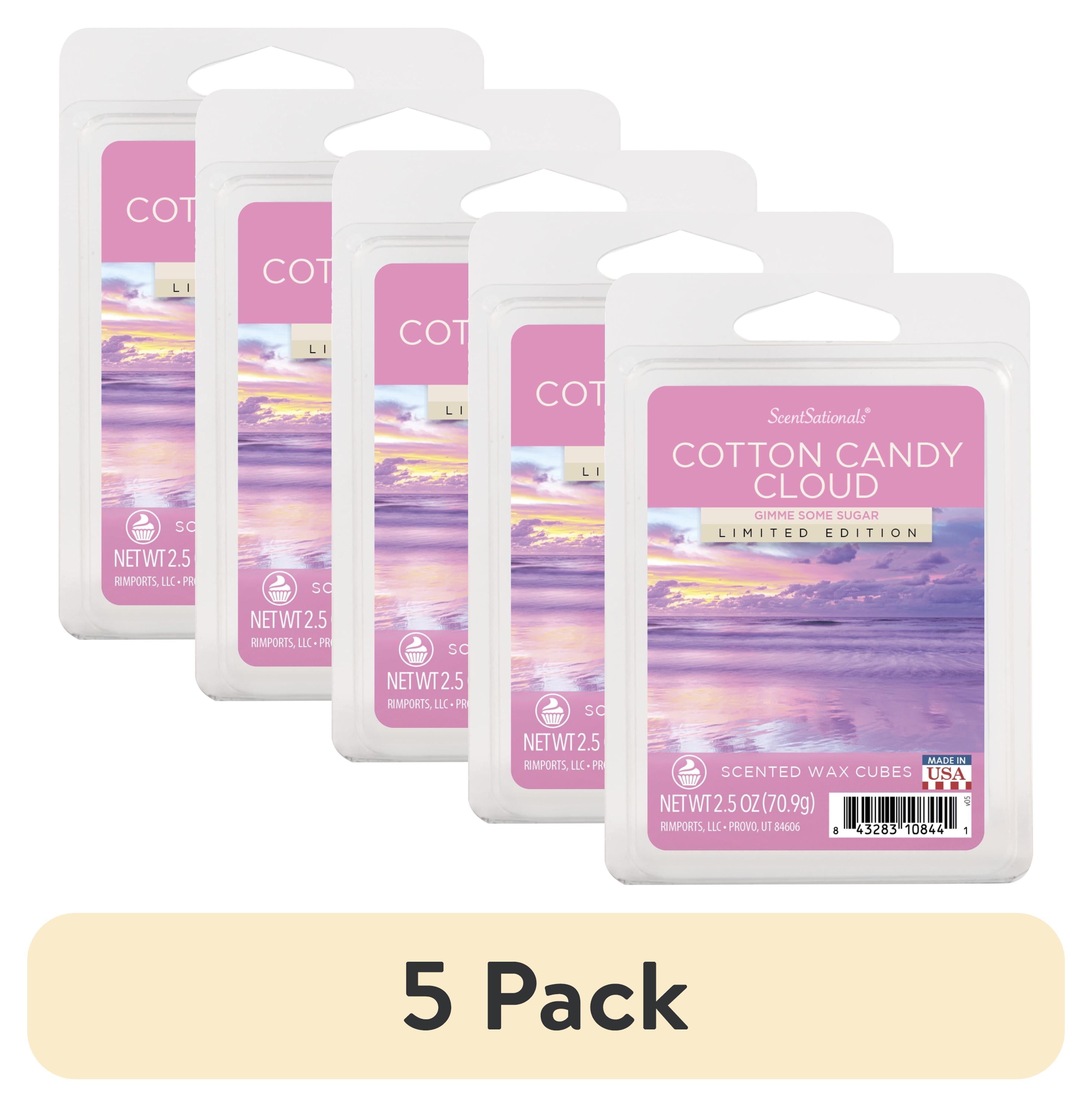 (5 pack) ScentSationals Cotton Candy Cloud Scented Wax Melts, 2.5 oz (1-Pack) - Walmart.com