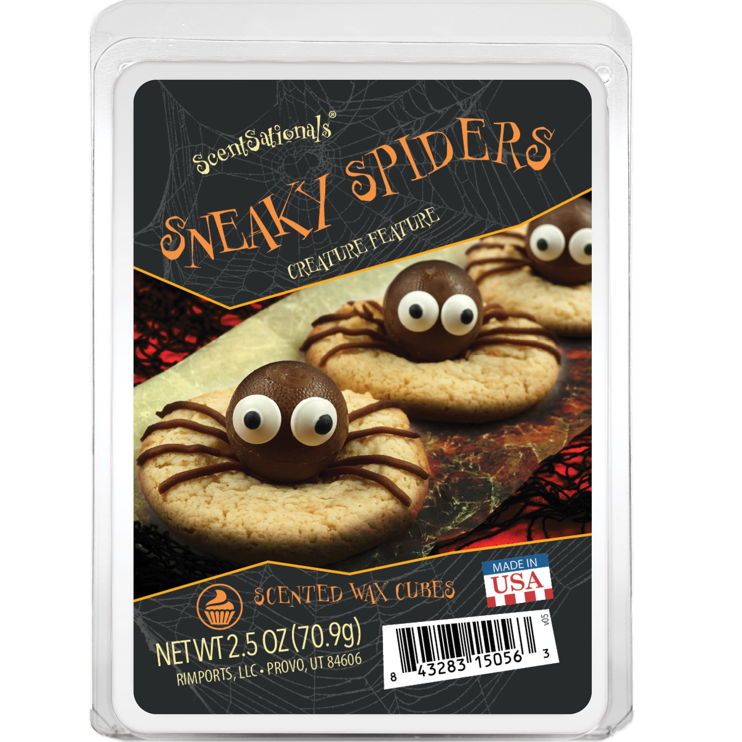 ScentSationals Sneaky Spiders Halloween Wax Melts, 2.5 oz, Spooky ...