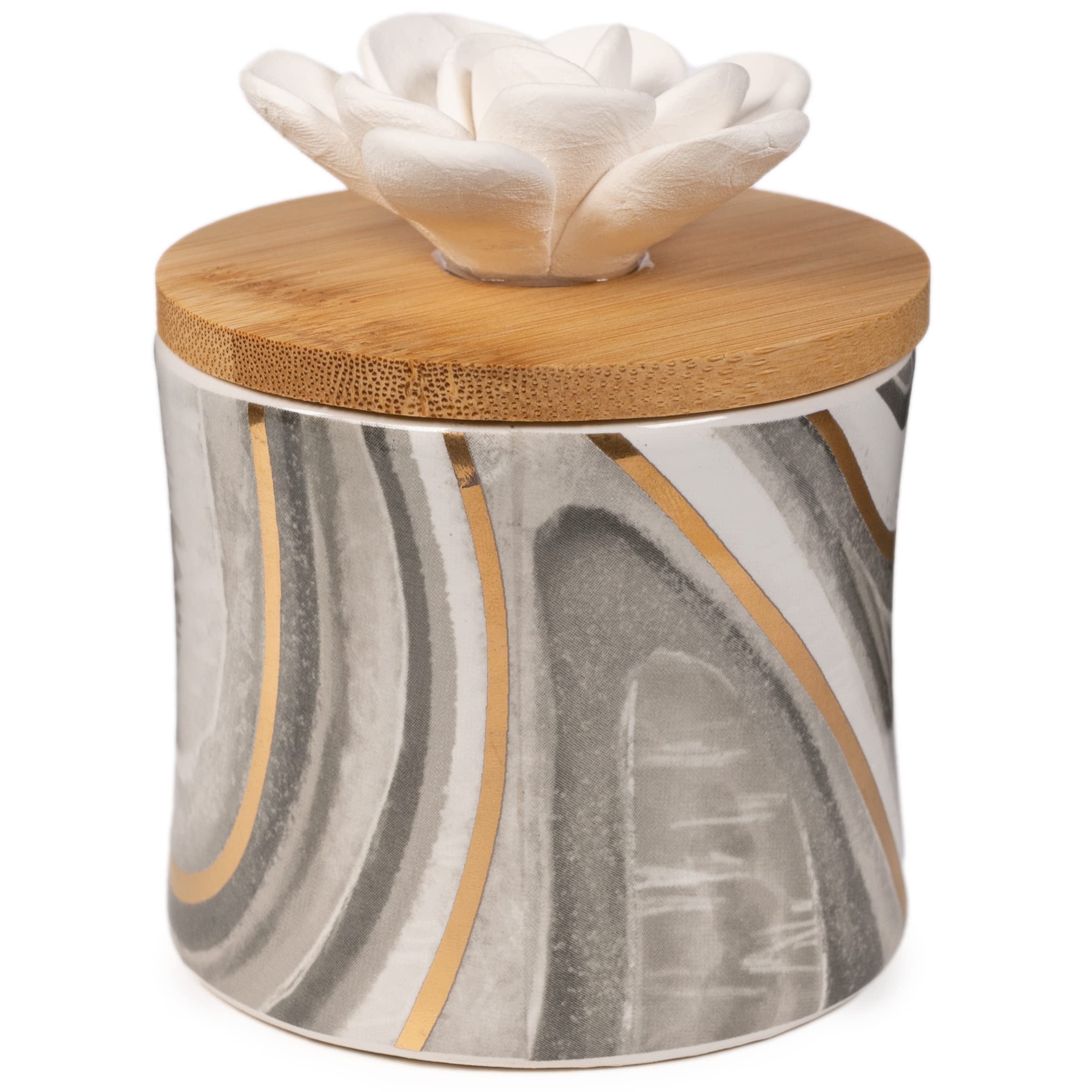 ScentSationals Ceramic Flower Essential Oil Diffuser - Passive Wicking ...