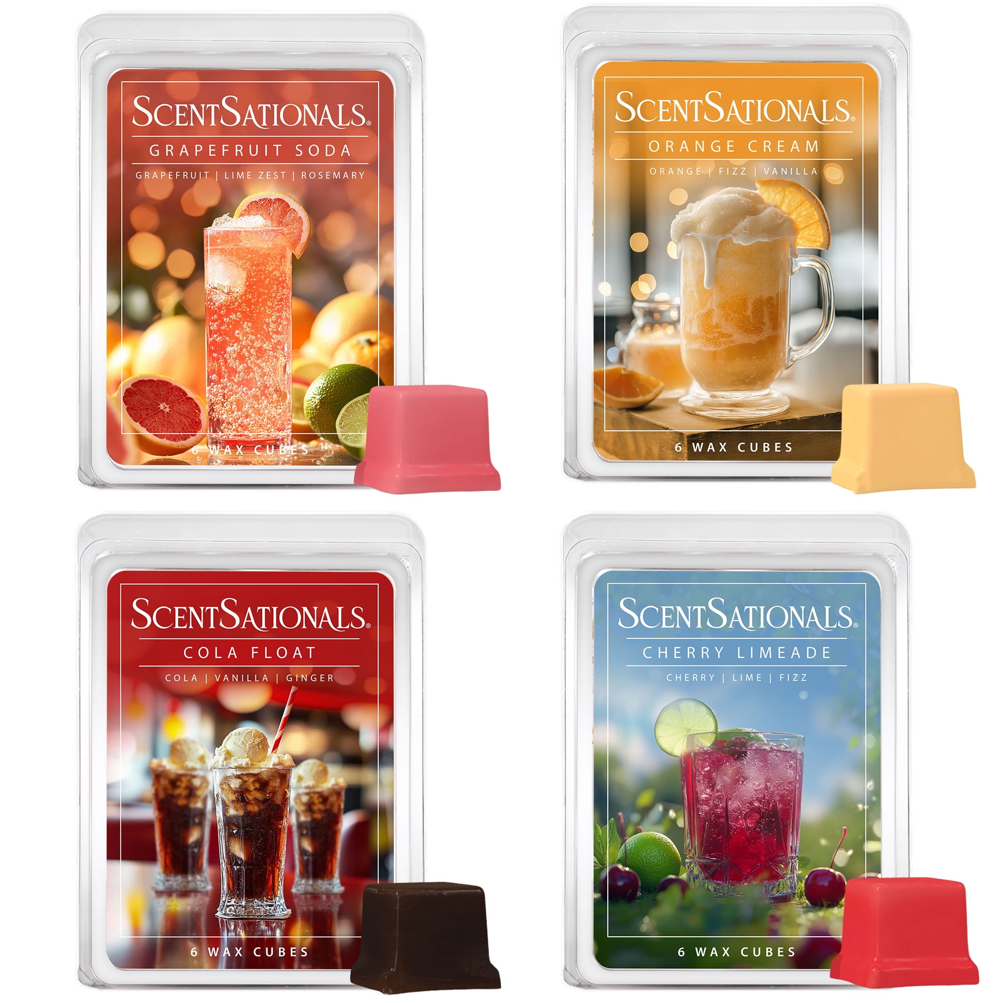 ScentSationals Wax Melts Fizzy Delights 4 Pack – Long-Lasting, Strong ...