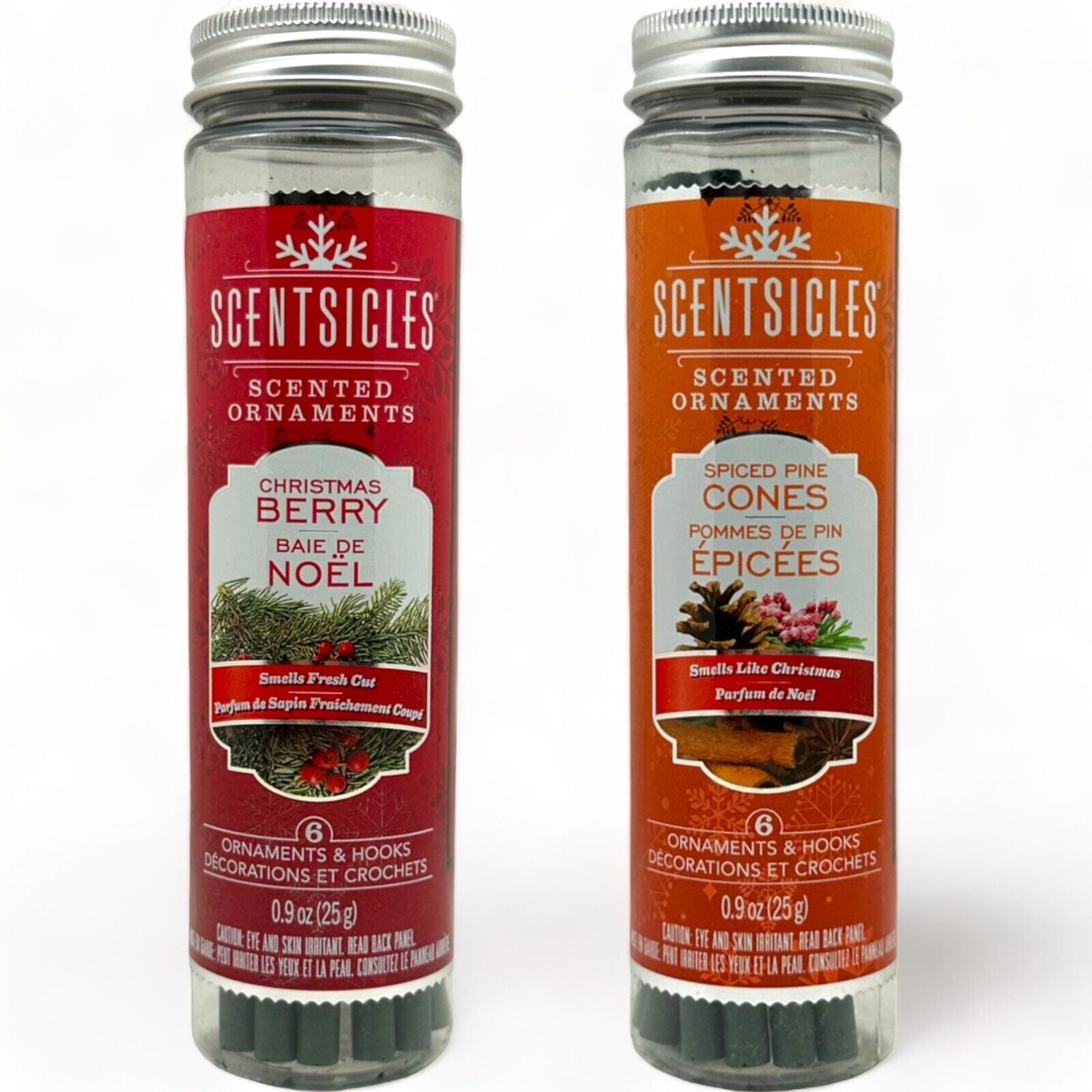 ScentSicles Christmas Berry & Spiced Pine Cones Scented Ornaments ...