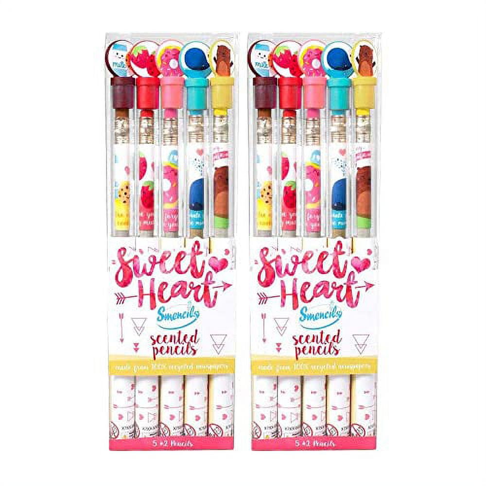 Scentco Sweetheart Smencils (2 Pack) - HB #2 Scented Pencils, 5 Count ...