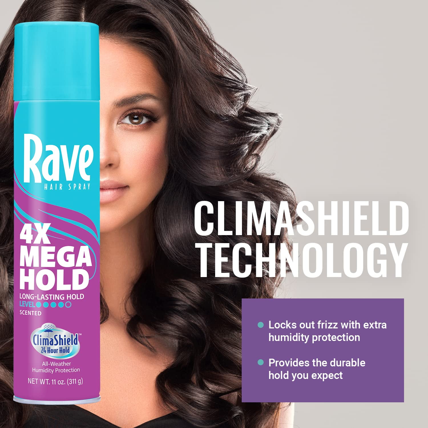 Scented Aerosol Hairspray - 4X Mega Hair Spray for Heat Protection ...