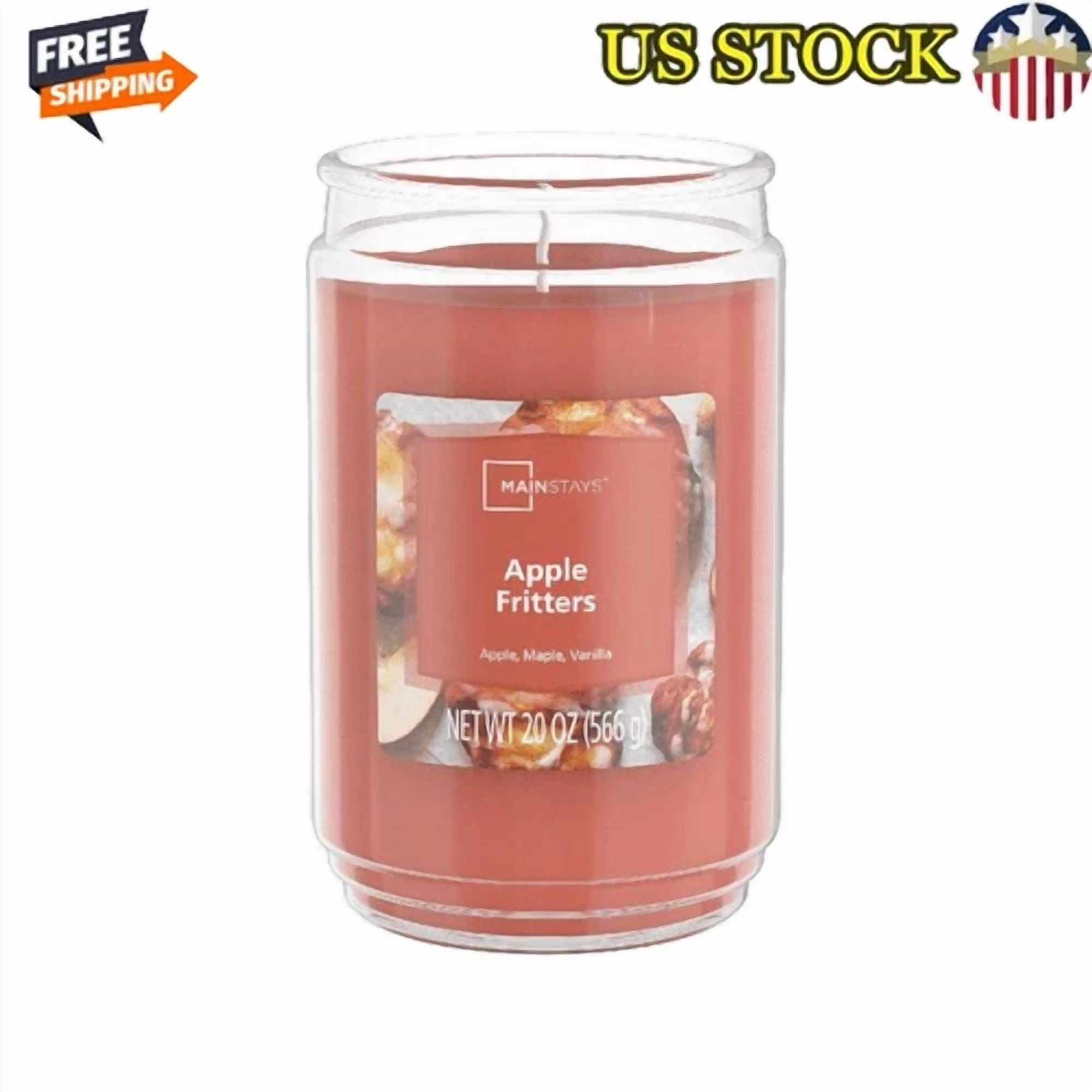 Scented Candle Apple Fritters Single Wick 20Oz Clean Burn Aromatherapy ...