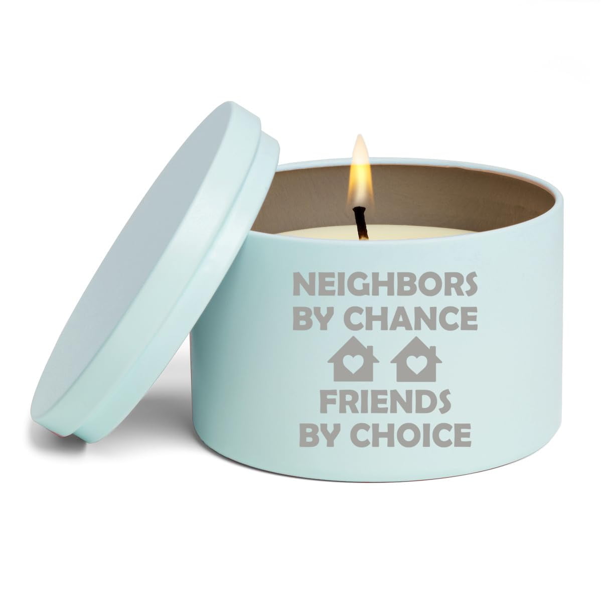 Scented Candle Gift 8oz with Lid Neighbors by Chance Friends by Choice ...