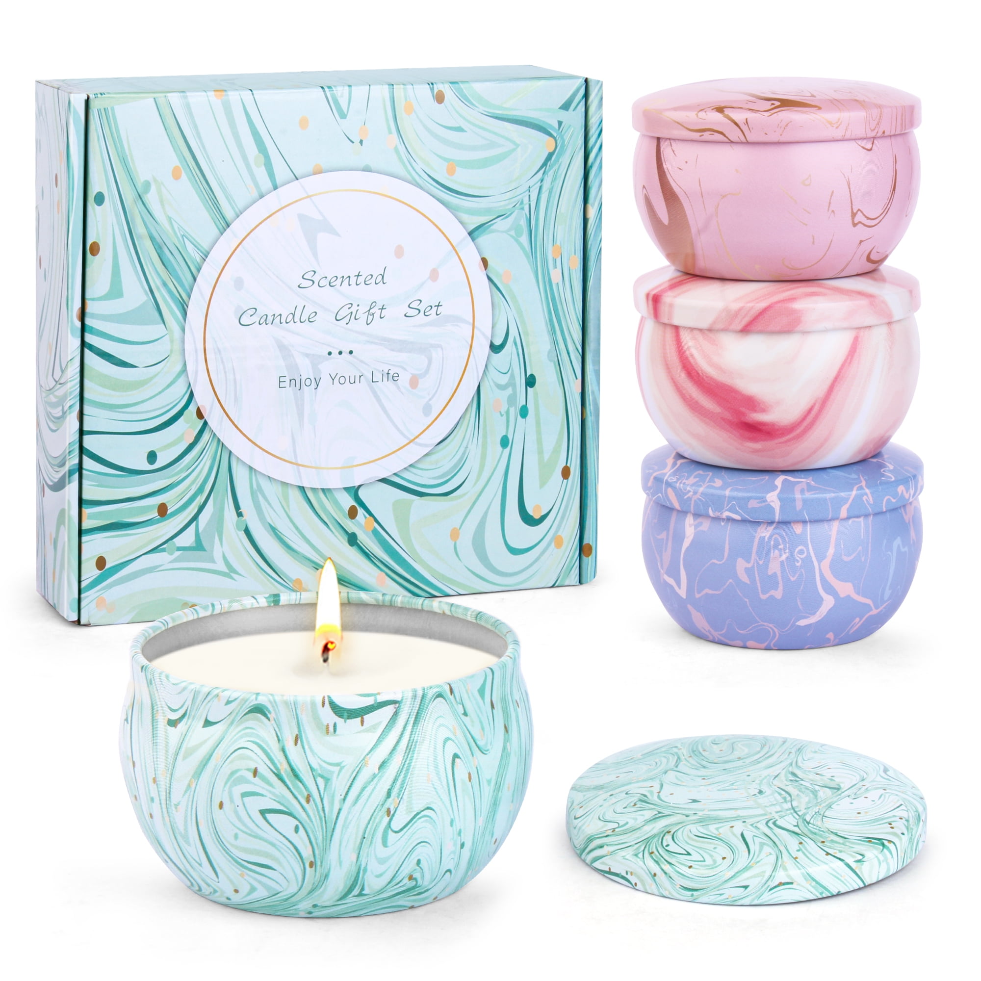 Scented Candles Gifts Set, 4 Pack Aromatherapy Candles for Home Scented ...