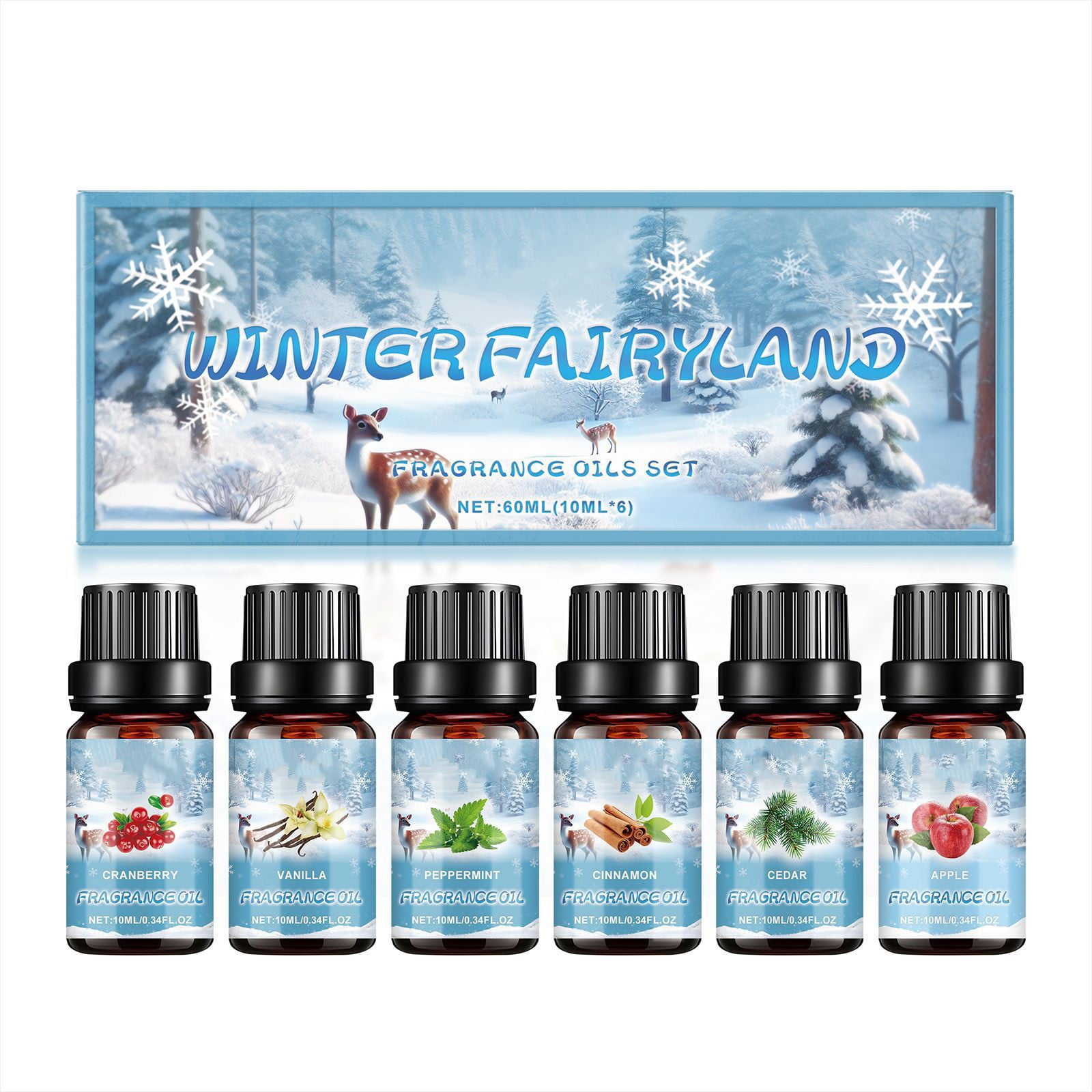 Scented Oil Set | Winter Set of Scented Oils Premium Fragrance Set for ...