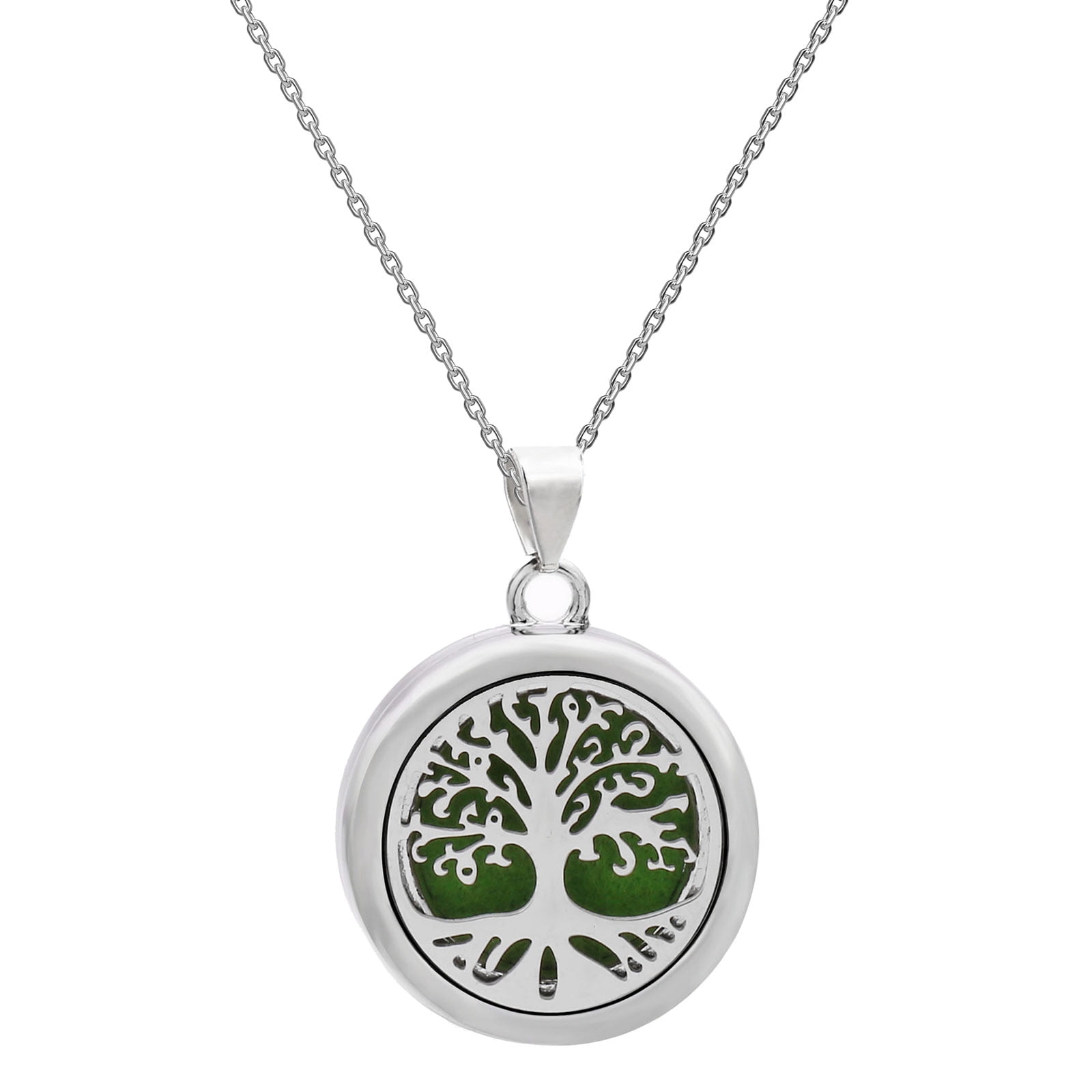 Scented Pendant Necklace Trees Of Life Essential Oil Diffuser Stainless ...