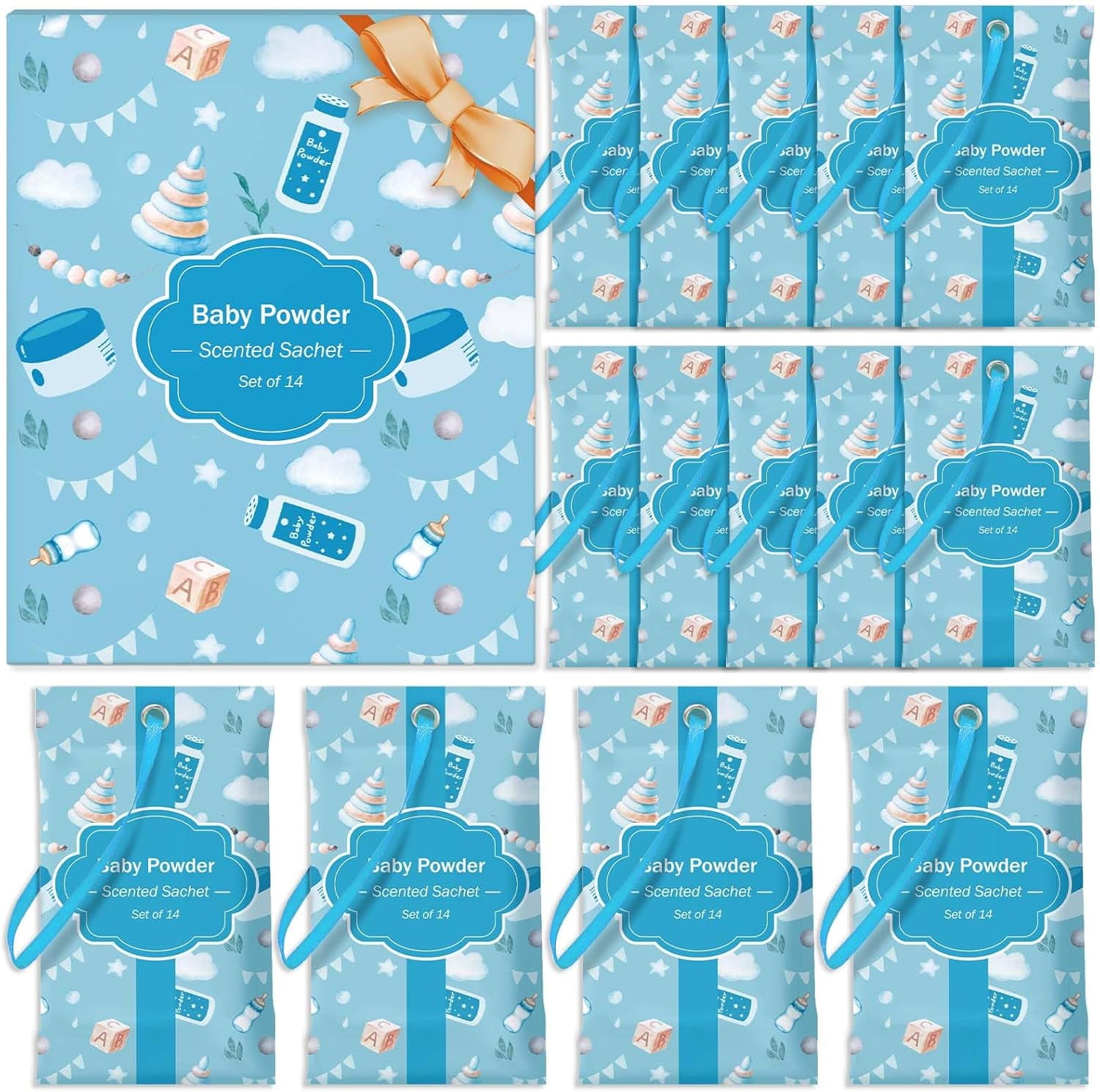 Scented Sachets for Drawer and Closet, Baby Powder Scent Long-Lasting ...