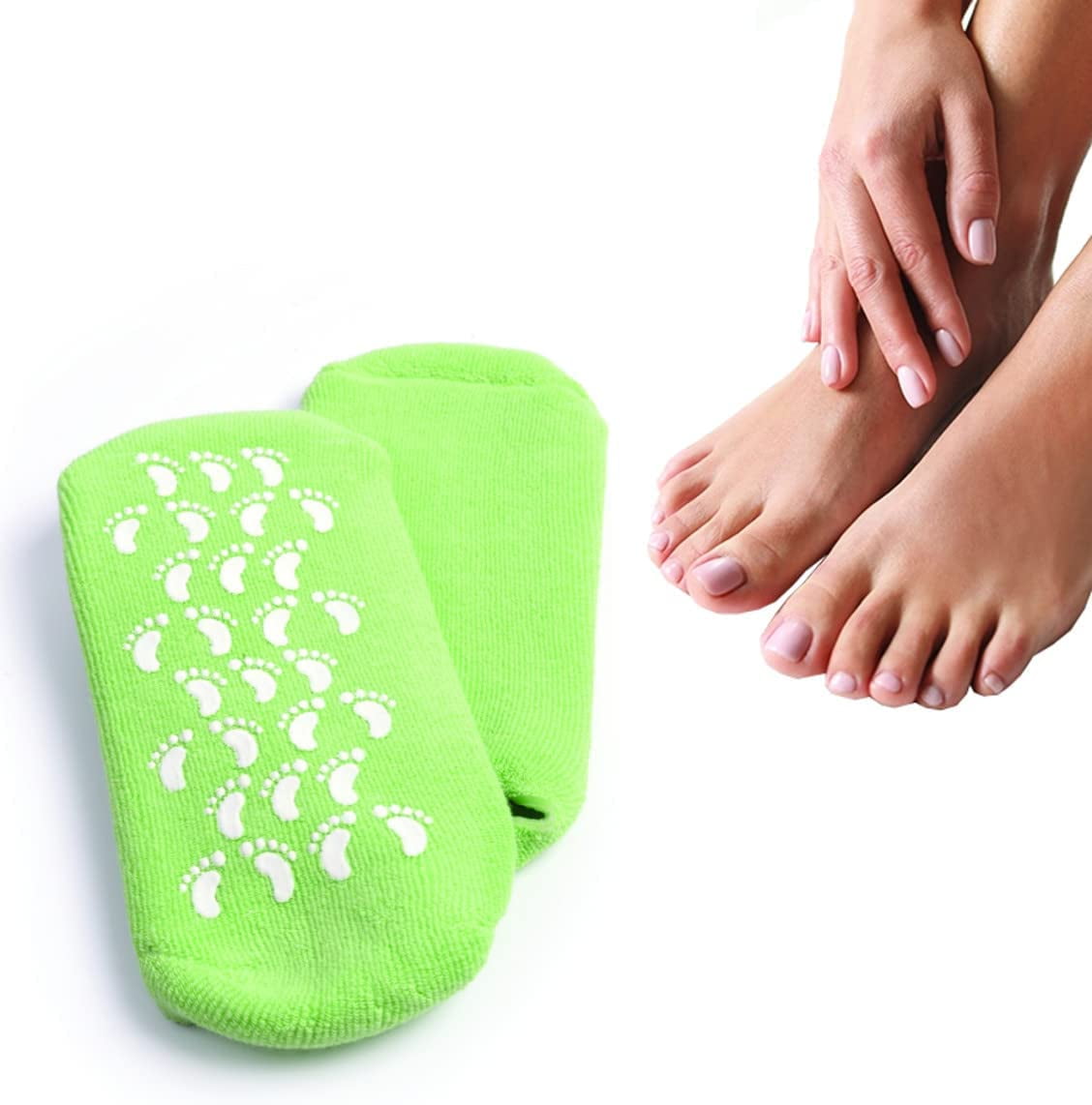 Scented Silicone Gel Lined Moisturizer Socks Men and Women for Dry ...