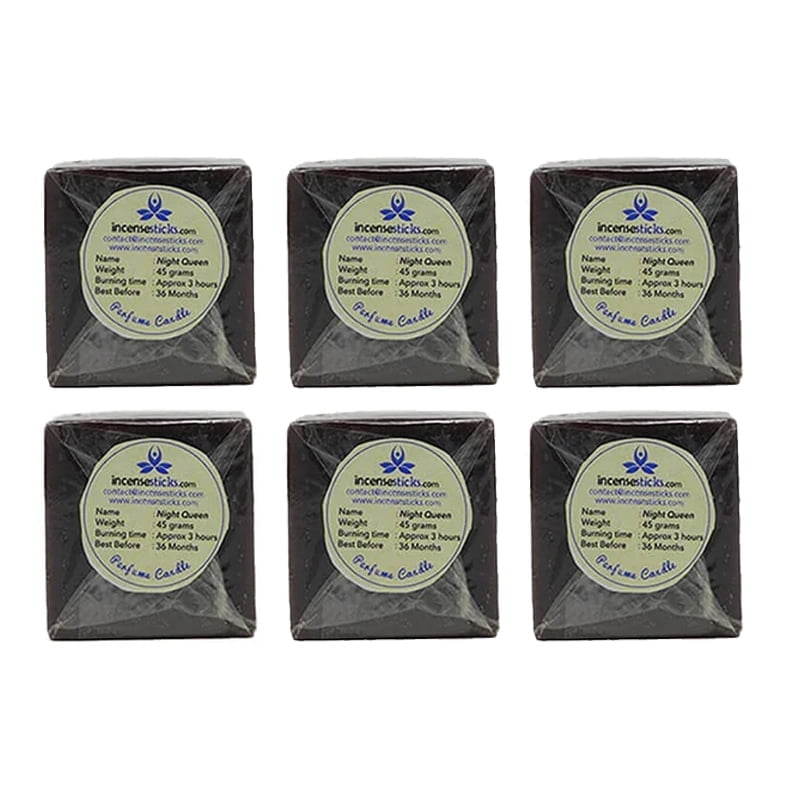 Scented Square Candle, 45g, 6 Pack,Night Queen Fragrance, 2 to 3 hrs ...
