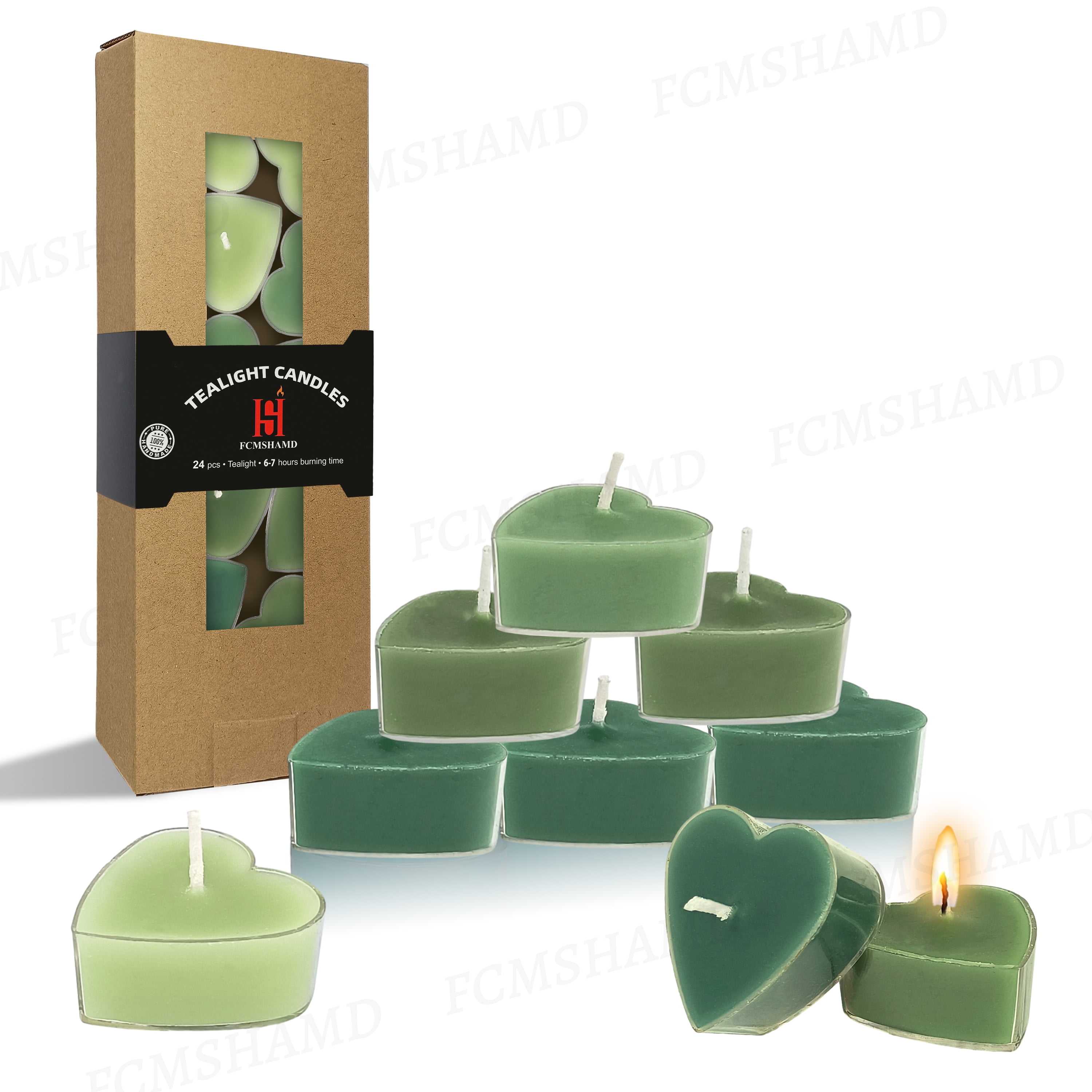 Scented Tealight Candles, Clear Cup Cedar Aroma Tea Lights Candles, 12 ...