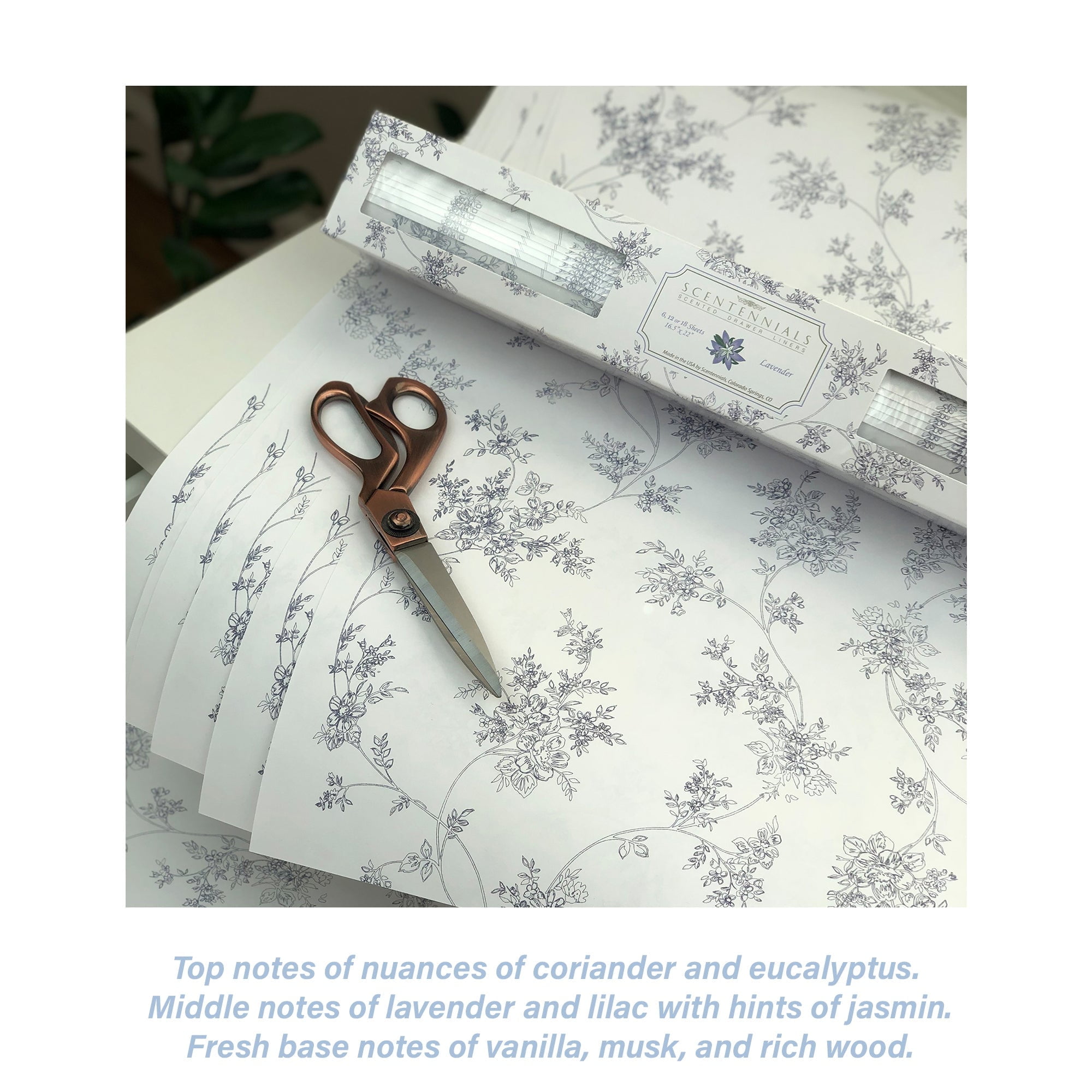 Scentennials Scented Drawer Liners - Lavender Floral Print - 18 Sheets ...
