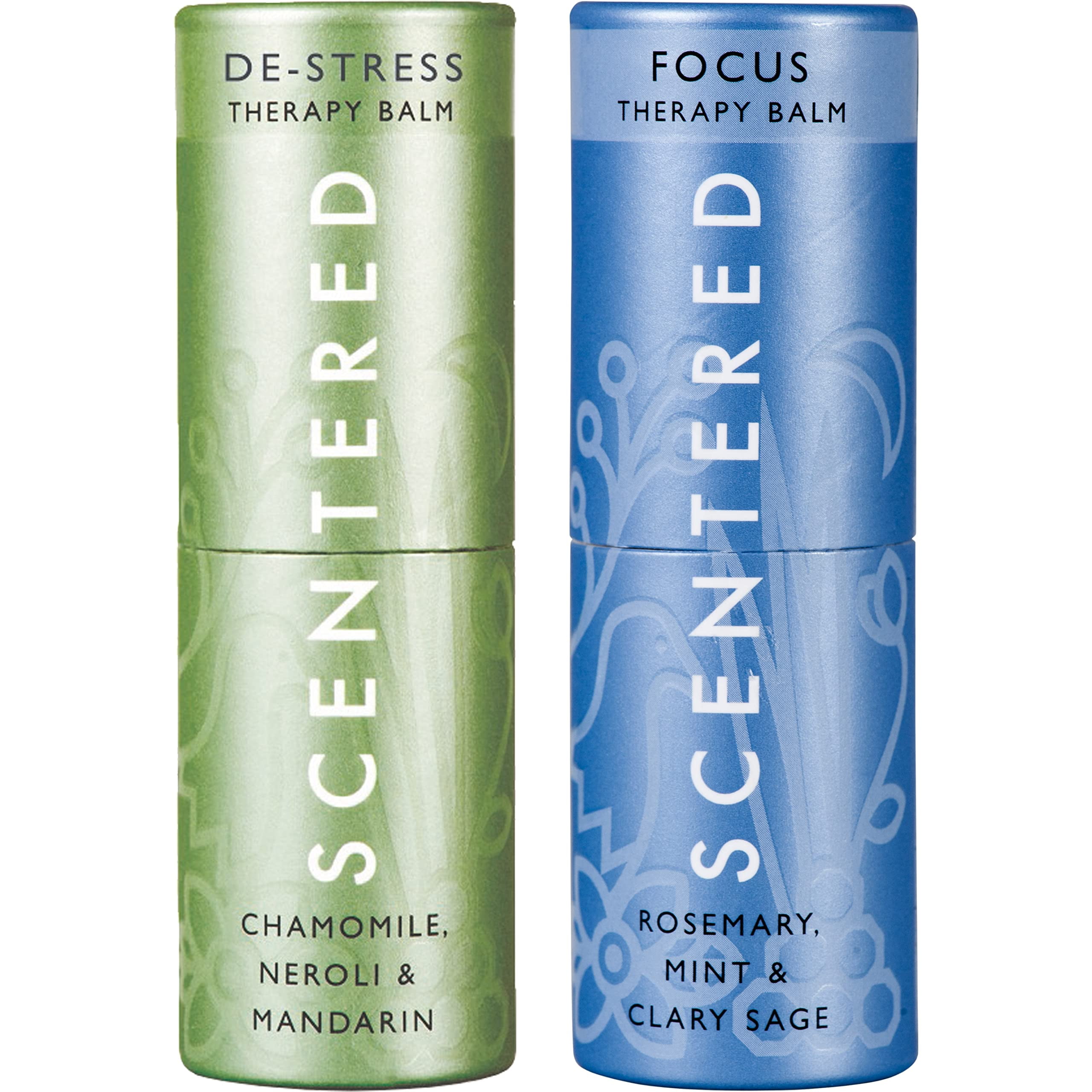 Scentered DE-STRESS & FOCUS Aromatherapy Essential Oils Balm Gift Set ...