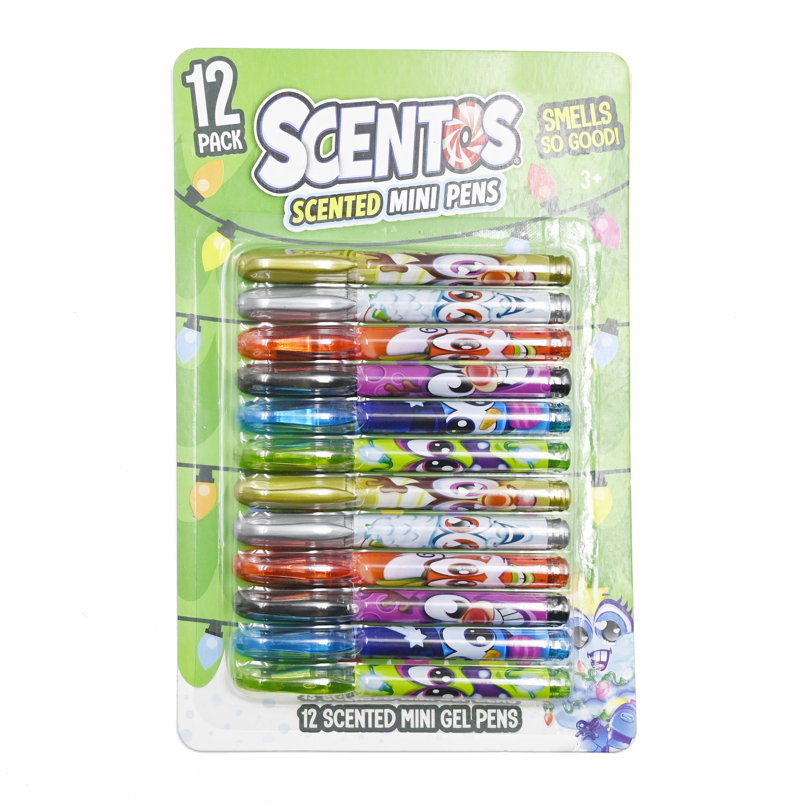 Scentos Scented 12ct Christmas Themed Assorted Color Mini Gel Pens ...