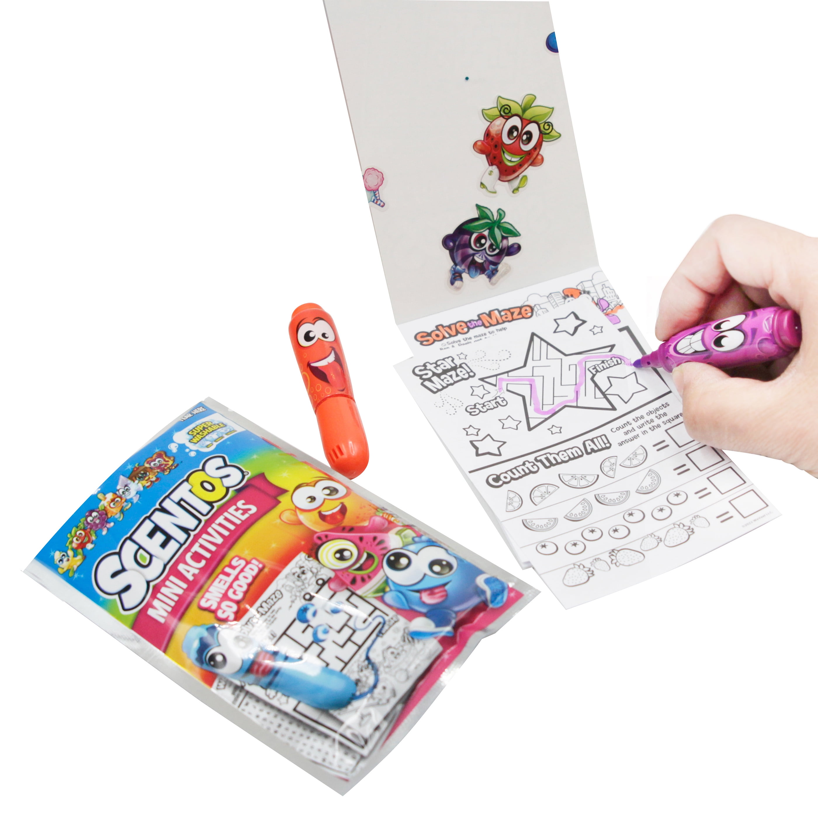 Scentos Scented Mini Markers, Multi Color Party Favors, 12 Pack ...