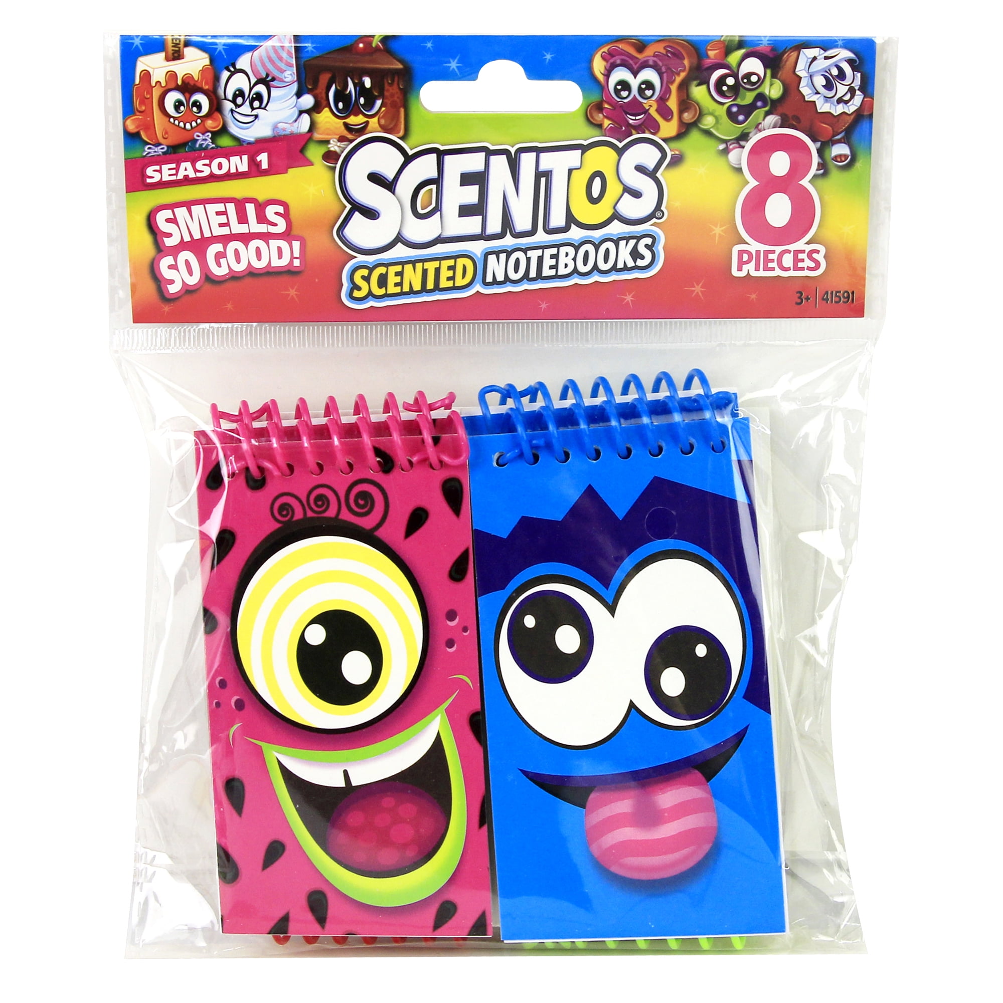 Scentos Scented Multicolor Notebooks 8 Pack Party Favors with Savory ...