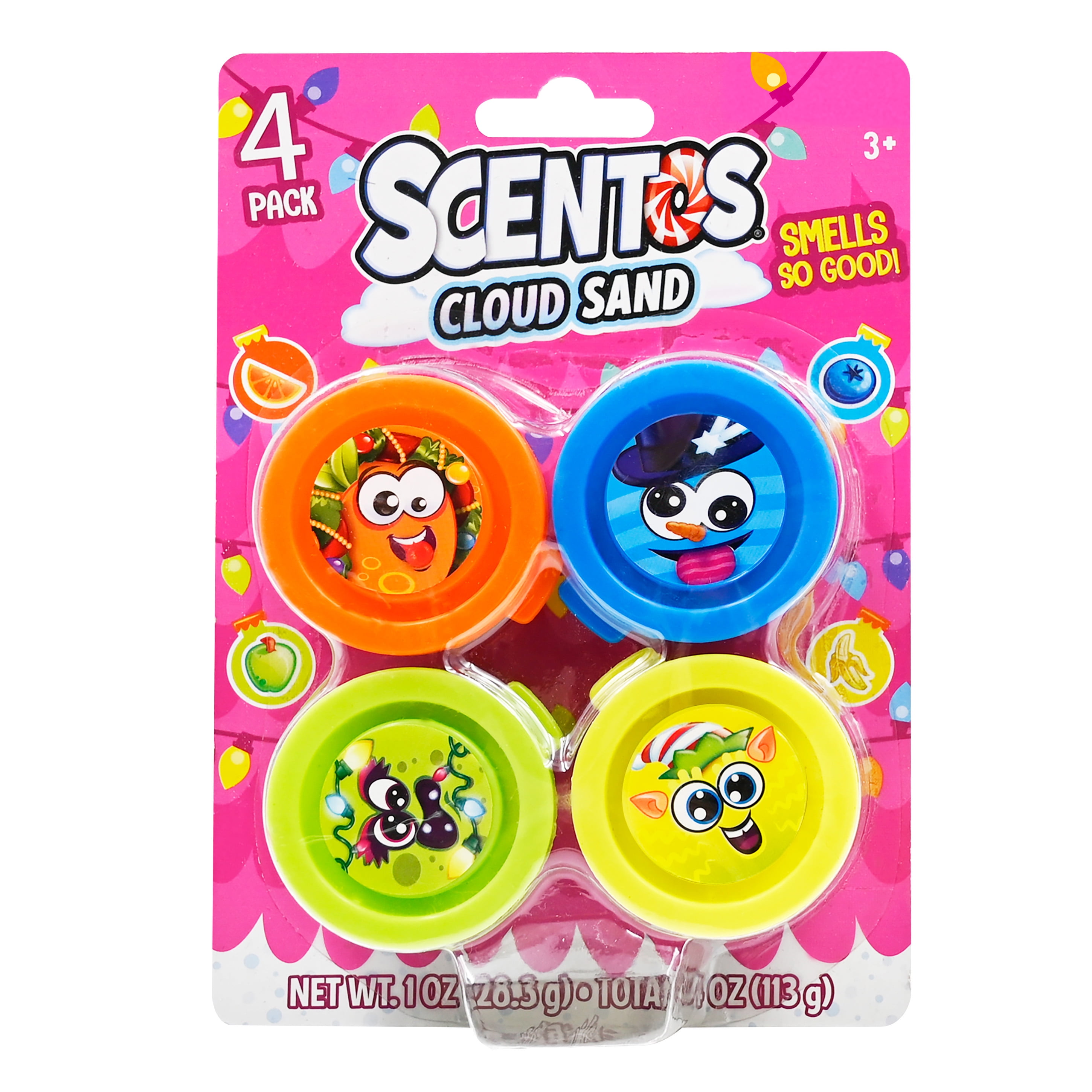 Scentos Scented Silky Cloud Sand in 4ct 1oz Christmas Themed Tubs ...