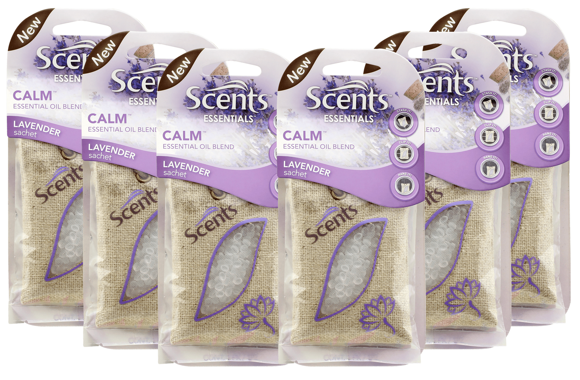 Scents Automotive Essentials Air Freshener: Calm, Lavender Sachet, 6 ...