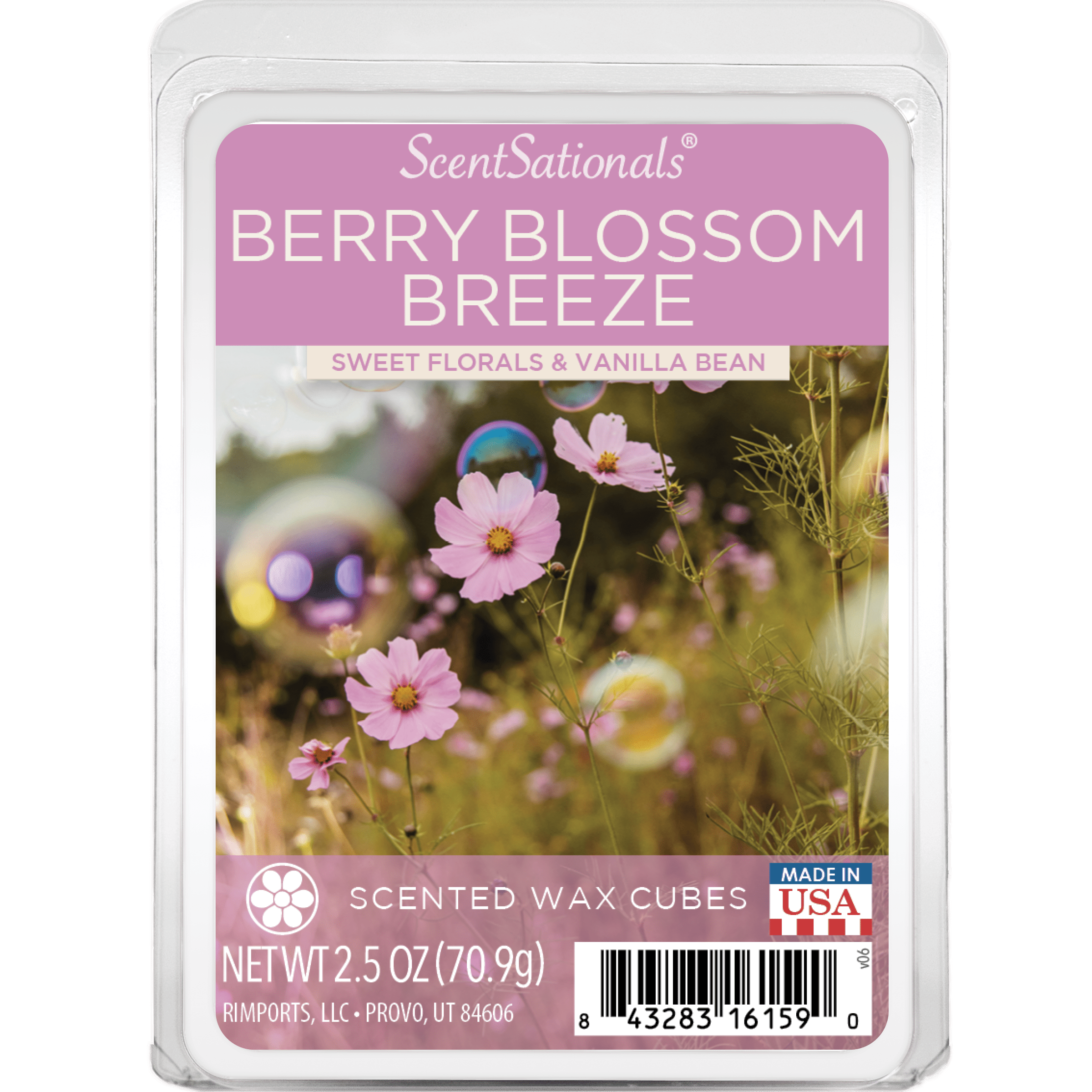 Berry Blossom Breeze Scented Wax Melts, ScentSationals, 2.5 oz ...