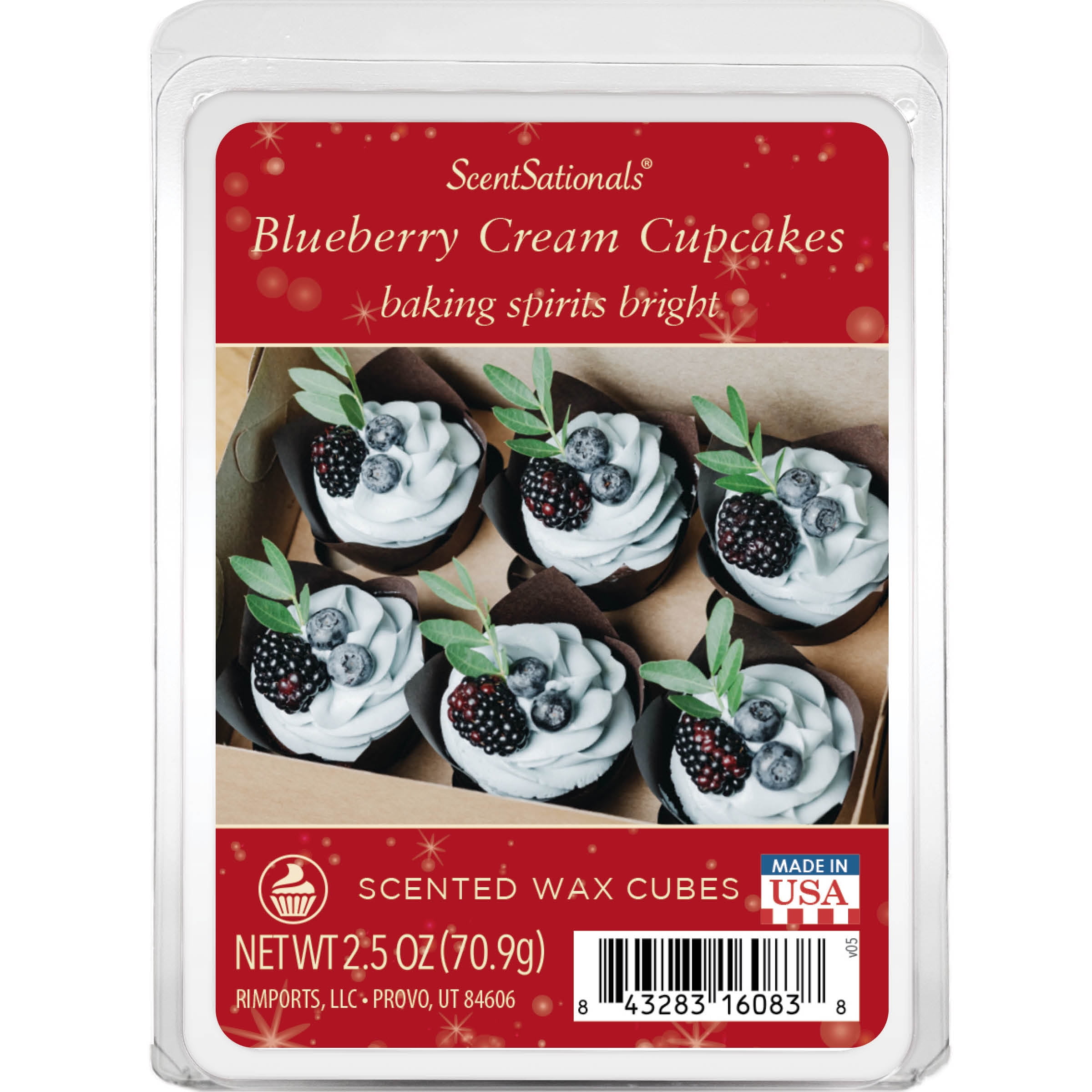 Scentsationals Blueberry Cream Cupcakes Scented Wax Melts, 2.5oz - Walmart.com