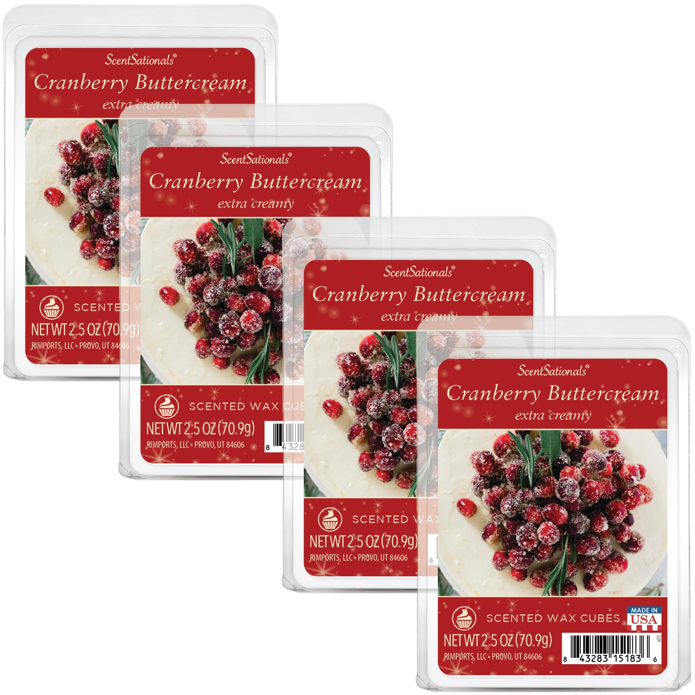 Scentsationals Christmas Wax Melts, Wax Cubes Strong Scent - Holiday ...